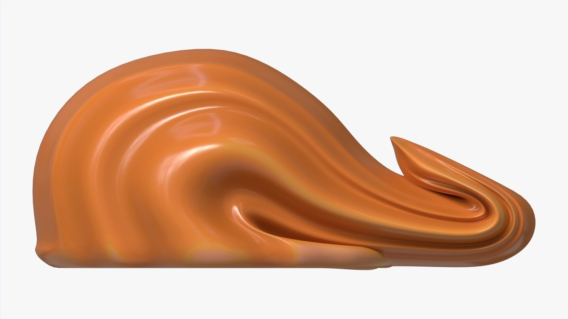 Melted Creme Caramel 01 3D model | CGTrader