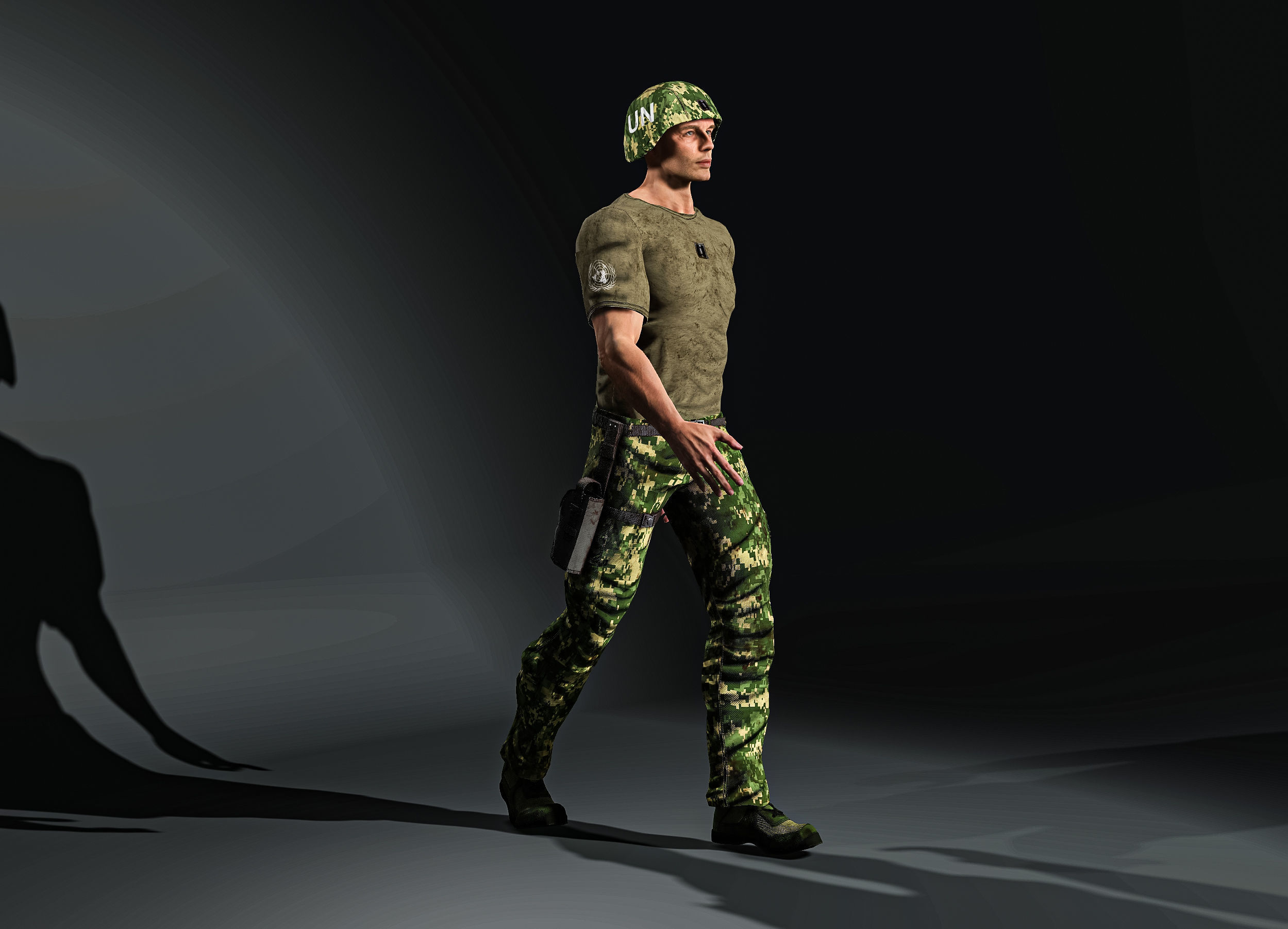 3D model High Quality Realistic Soldier Jungle 05 VR / AR / low-poly ...