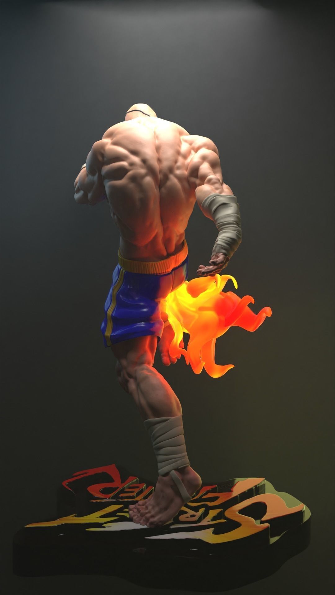 SAGAT 3DPRINTABLE FANART 1-6 SCALE 3D model 3D printable | CGTrader