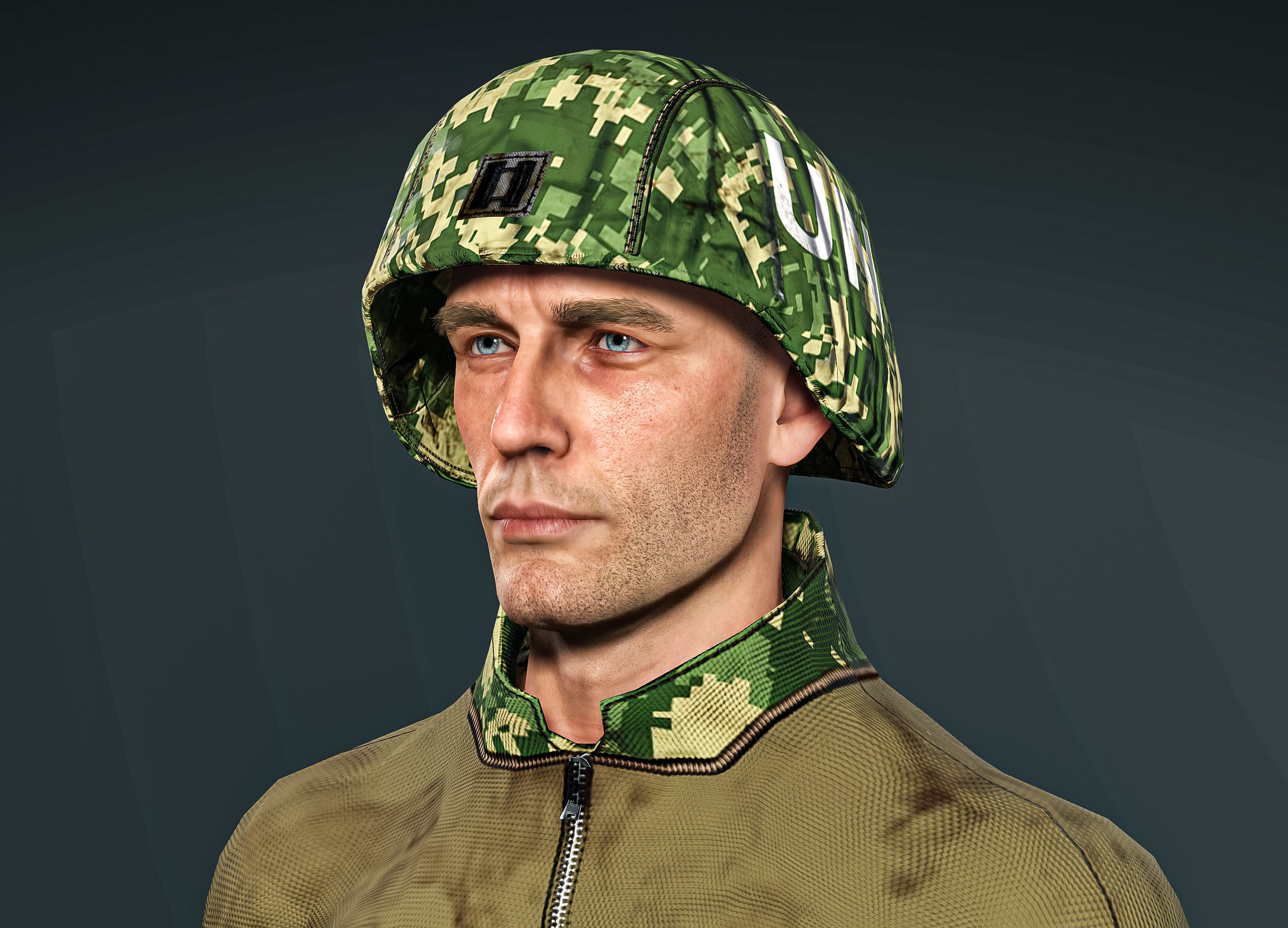 3D model High Quality Realistic Soldier Jungle 03 VR / AR / low-poly ...
