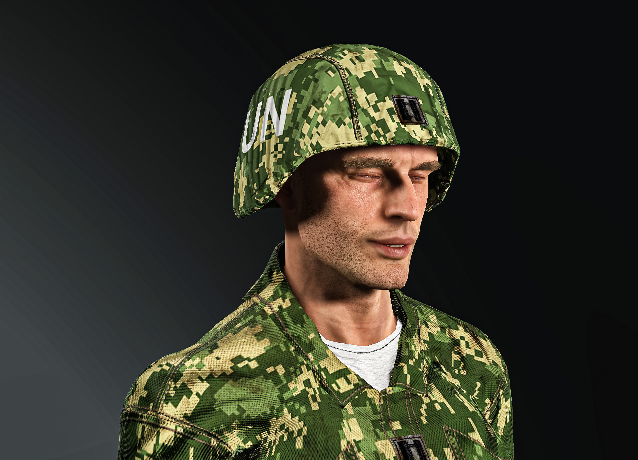 3D model High Quality Realistic Soldier Jungle 02 VR / AR / low-poly ...