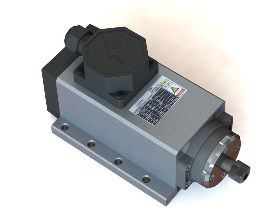 CNC Spindle 1500W Air Cooling 3D model | CGTrader
