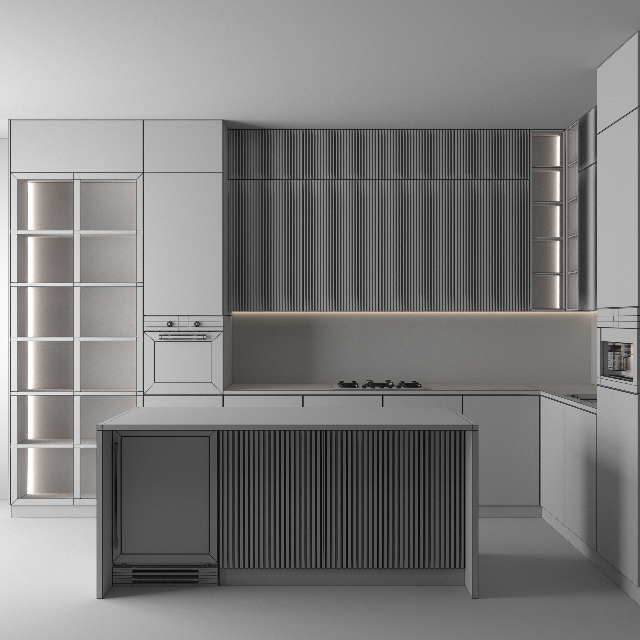 Kitchen Modern 89 - Corner Kitchen 3D model | CGTrader