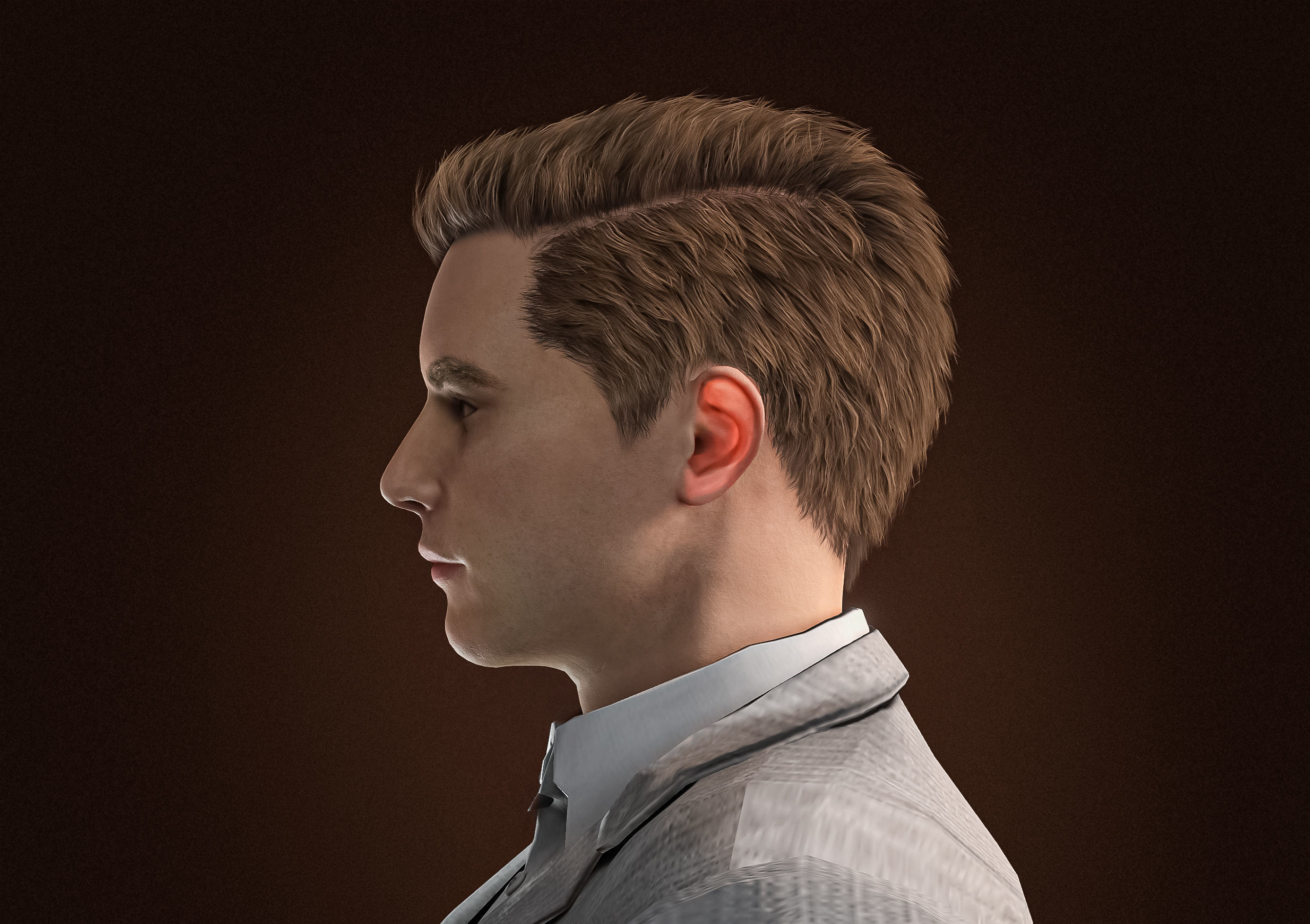 3D model High Quality Realistic Man in Grey Suit Jacket VR / AR / low ...