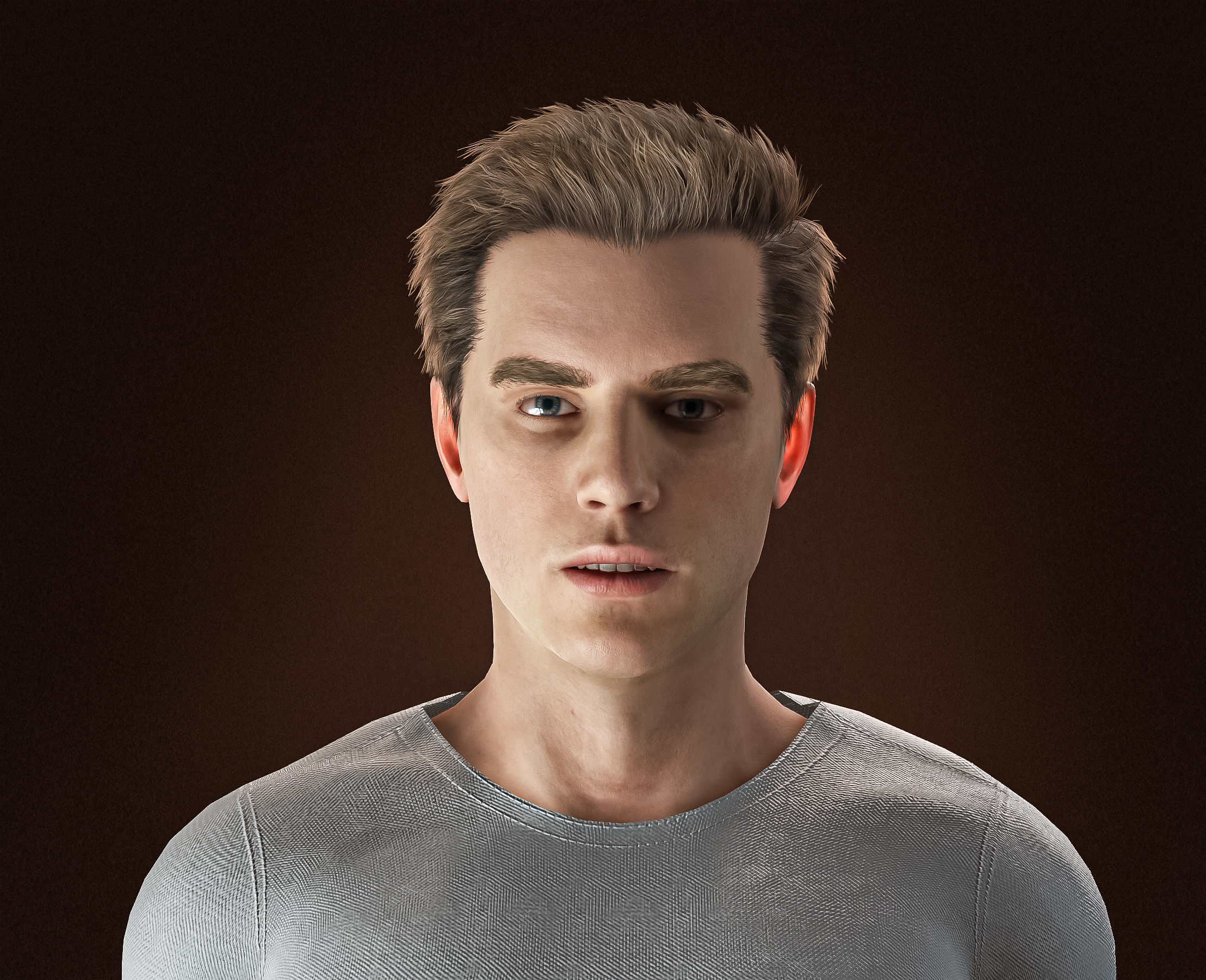 3D model High Quality Realistic Casual Man in Short VR / AR / low-poly ...