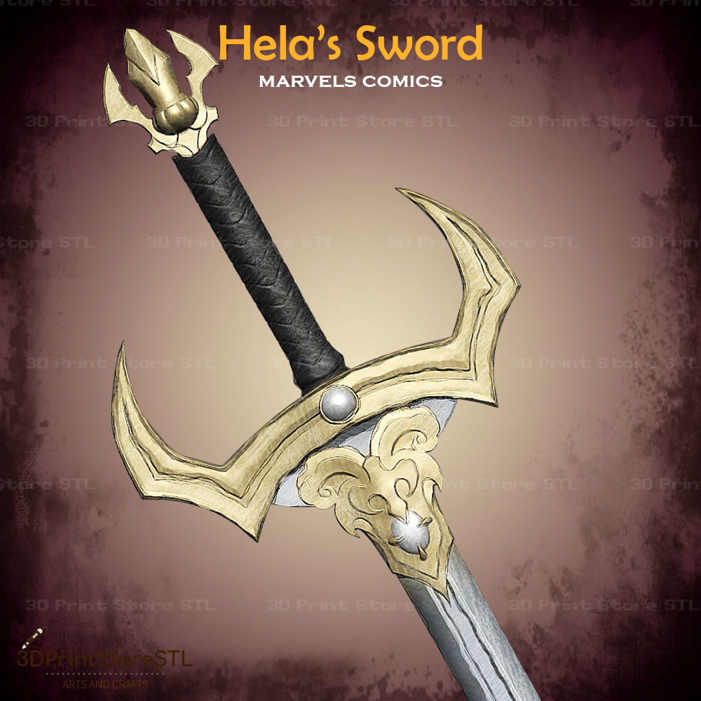 Hela Sword Cosplay Marvels Comics - STL File 3D model 3D printable ...
