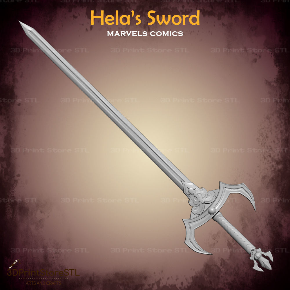 Hela Sword Cosplay Marvels Comics - STL File 3D model 3D printable ...