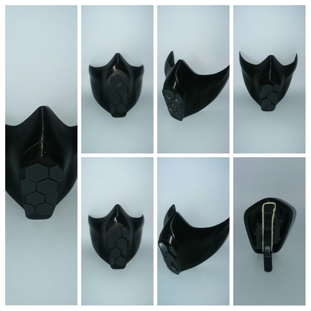 Asymmetric mask with opening mechanism 3D model 3D printable | CGTrader