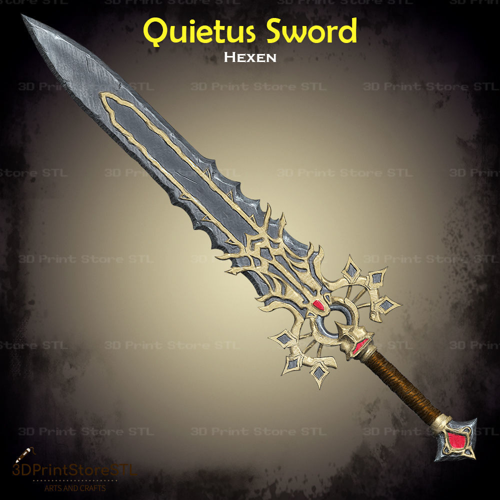 Quietus Sword Cosplay Hexen - STL File 3D model 3D printable | CGTrader