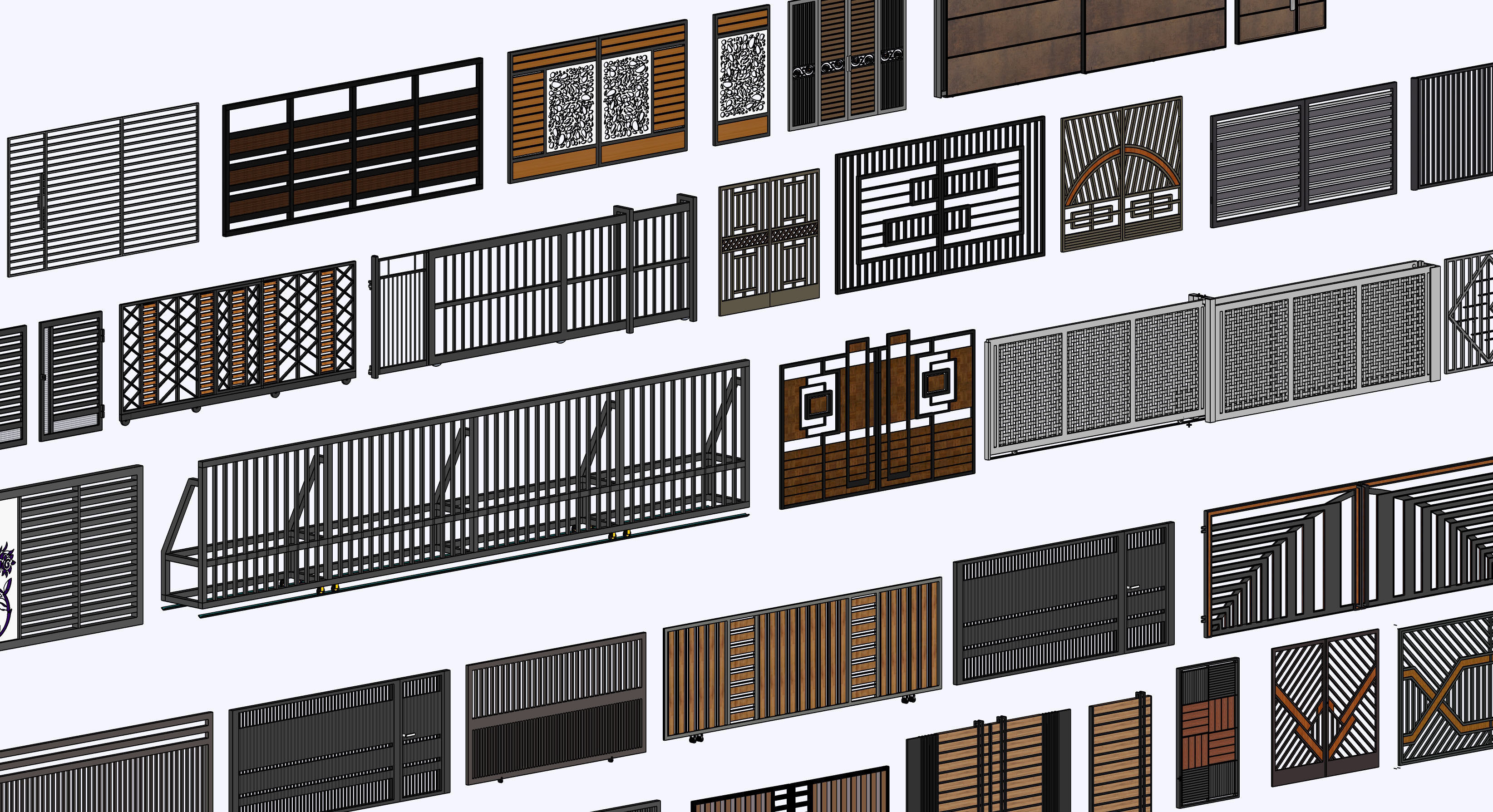 Gate door fence 3d models collection design 3D model | CGTrader