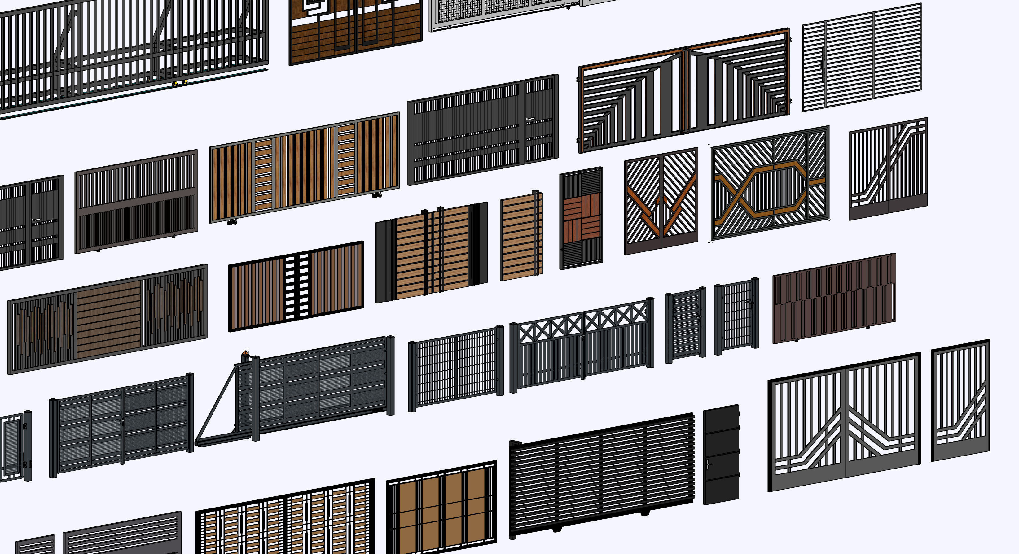 Gate door fence 3d models collection design 3D model | CGTrader