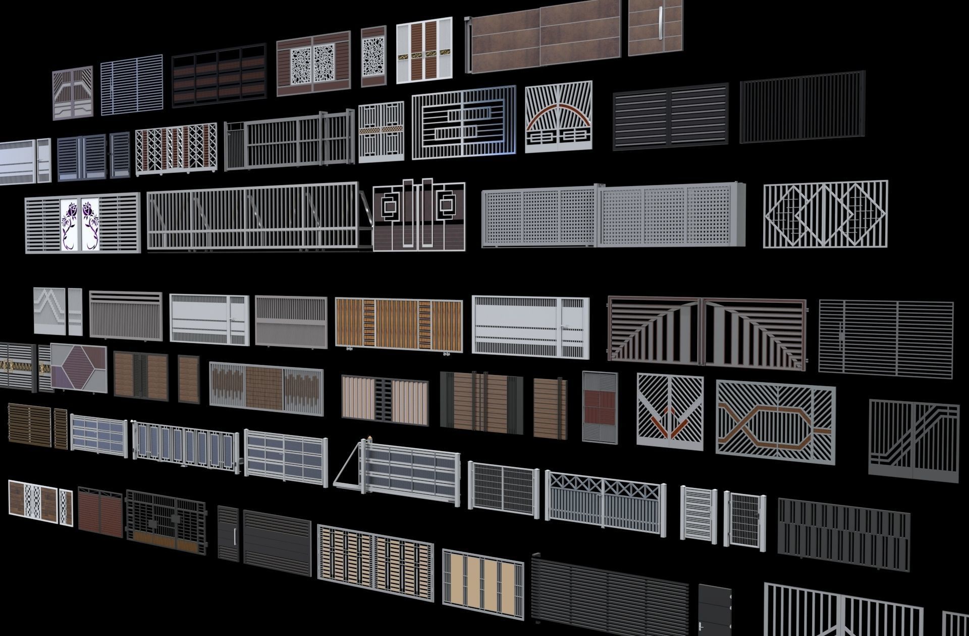Gate door fence 3d models collection design 3D model | CGTrader