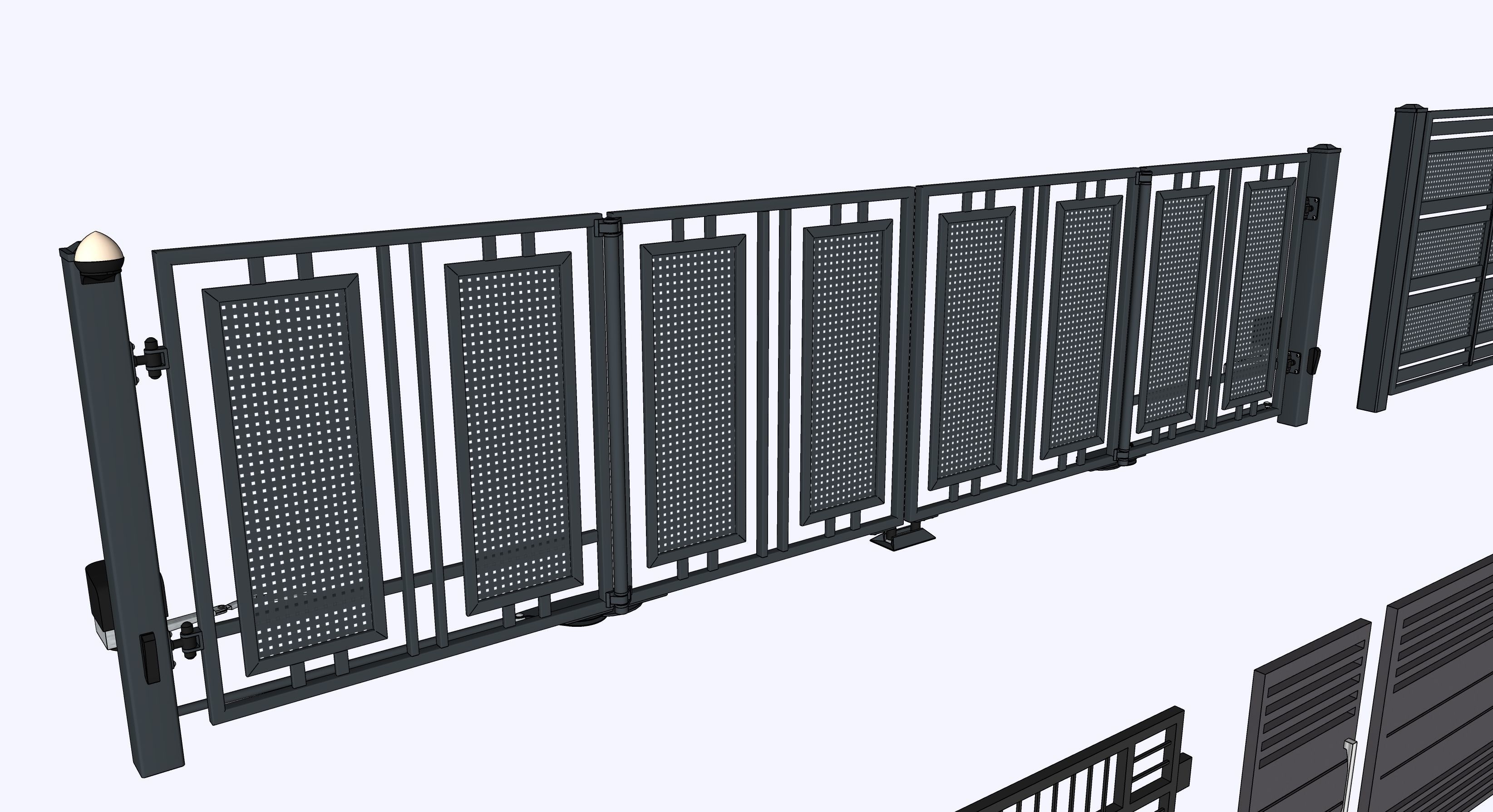 Gate door fence 3d models collection design 3D model | CGTrader