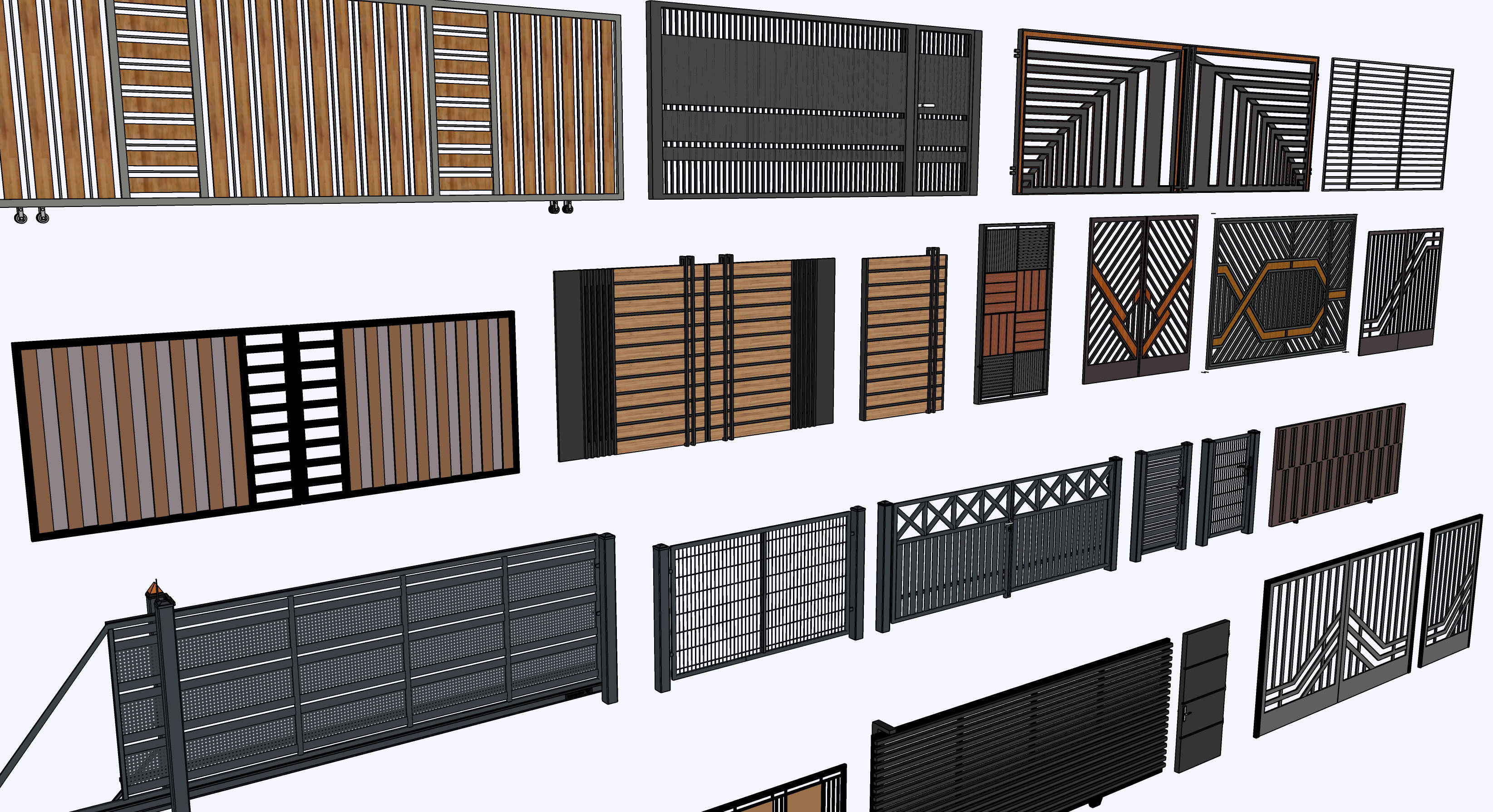 Gate door fence 3d models collection design 3D model | CGTrader