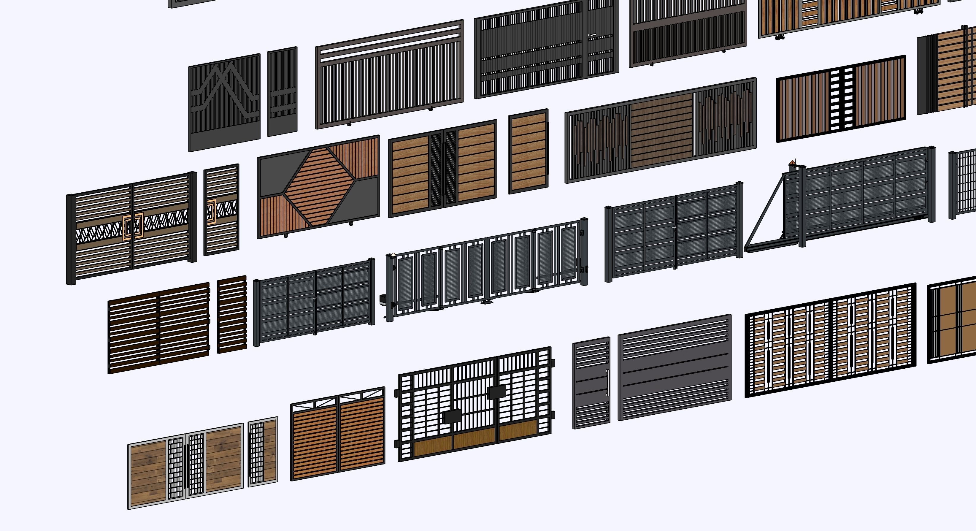 Gate door fence 3d models collection design 3D model | CGTrader