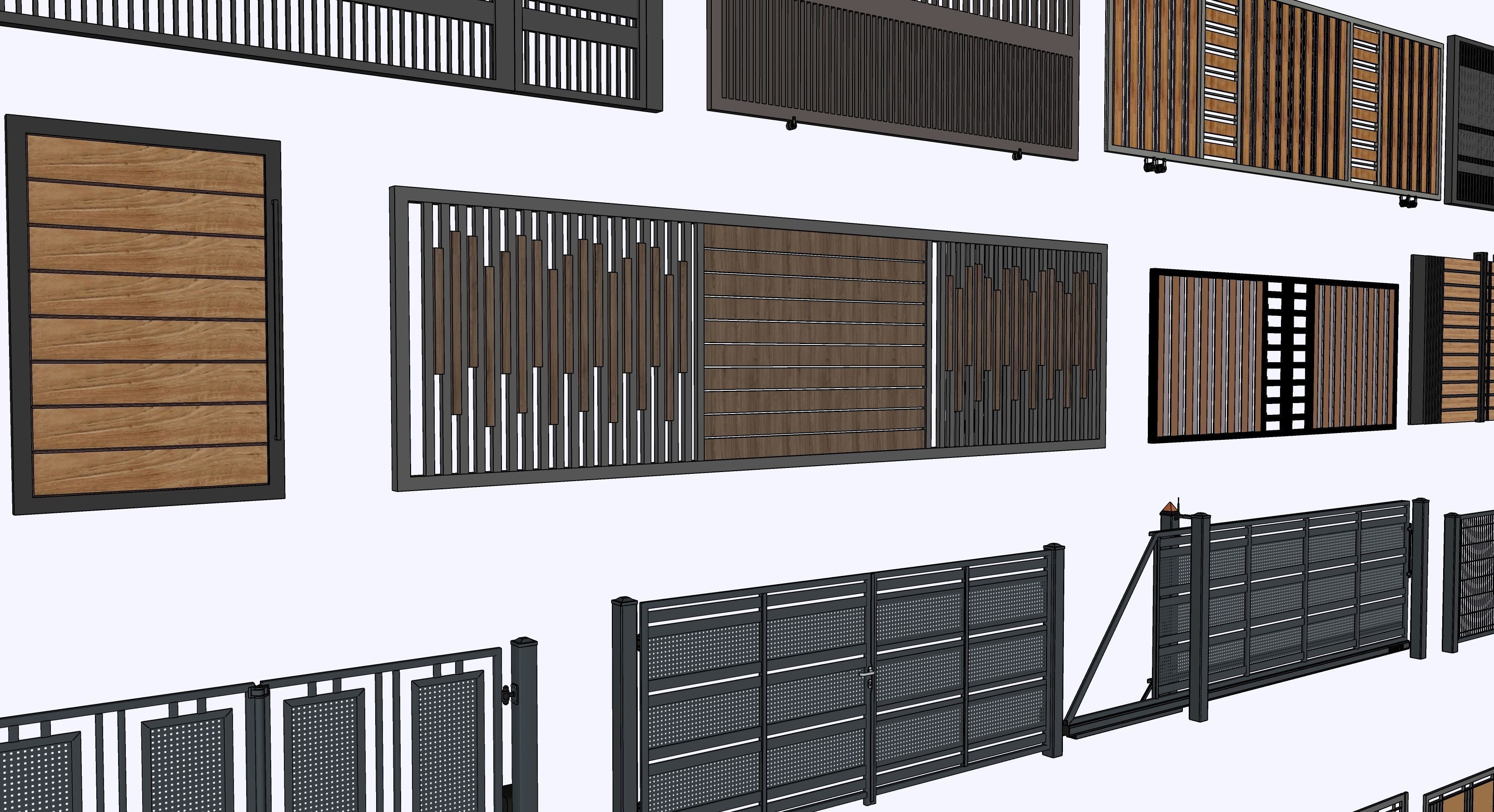 Gate door fence 3d models collection design 3D model | CGTrader