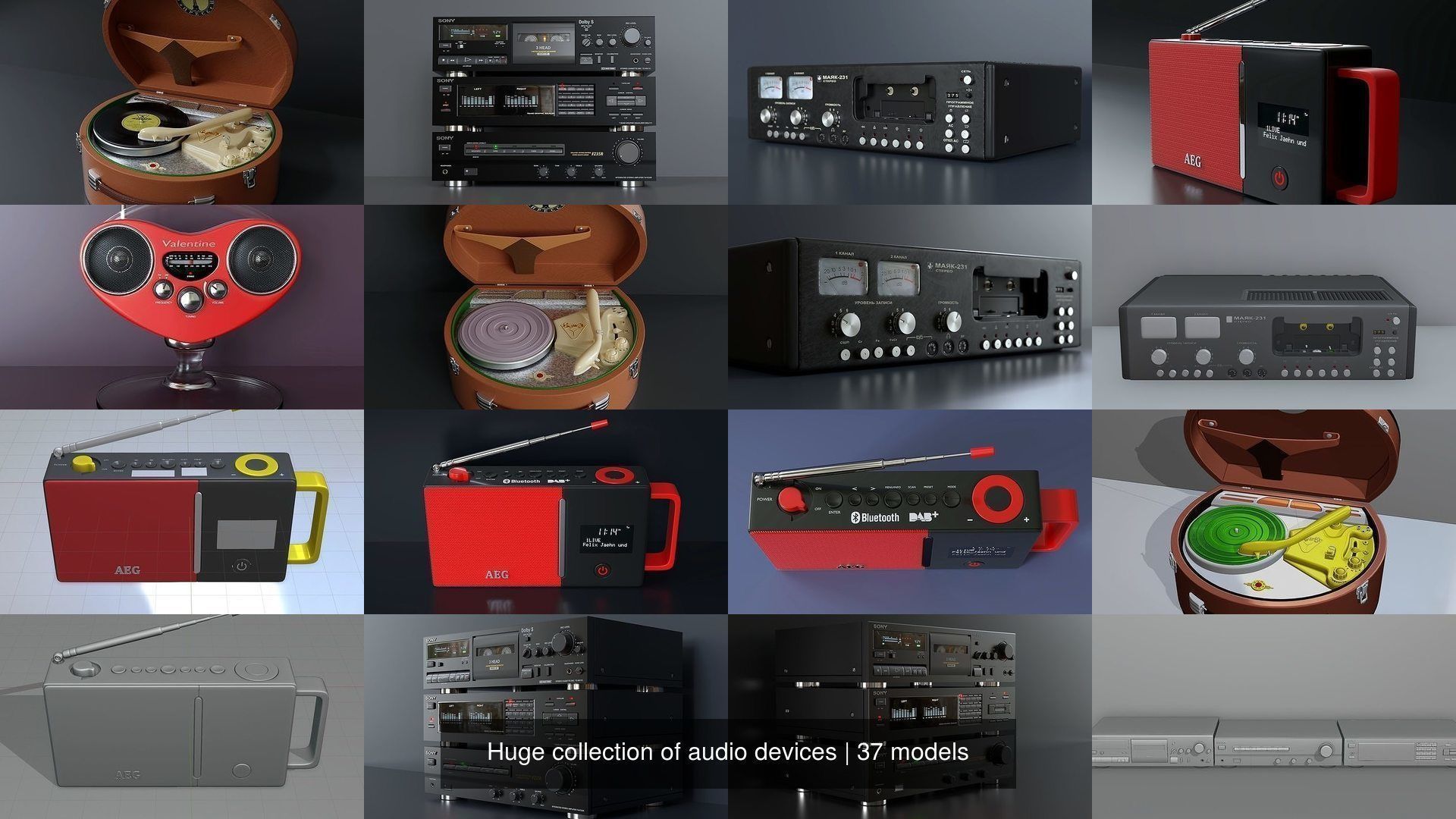 Huge collection of audio devices | CGTrader
