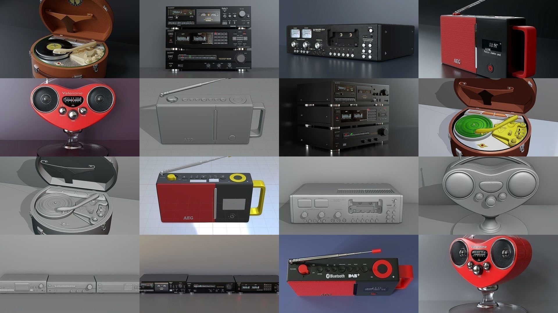 Huge collection of audio devices | CGTrader