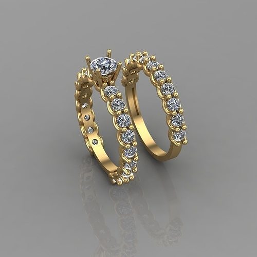 engagement ring 3D model 3D printable | CGTrader