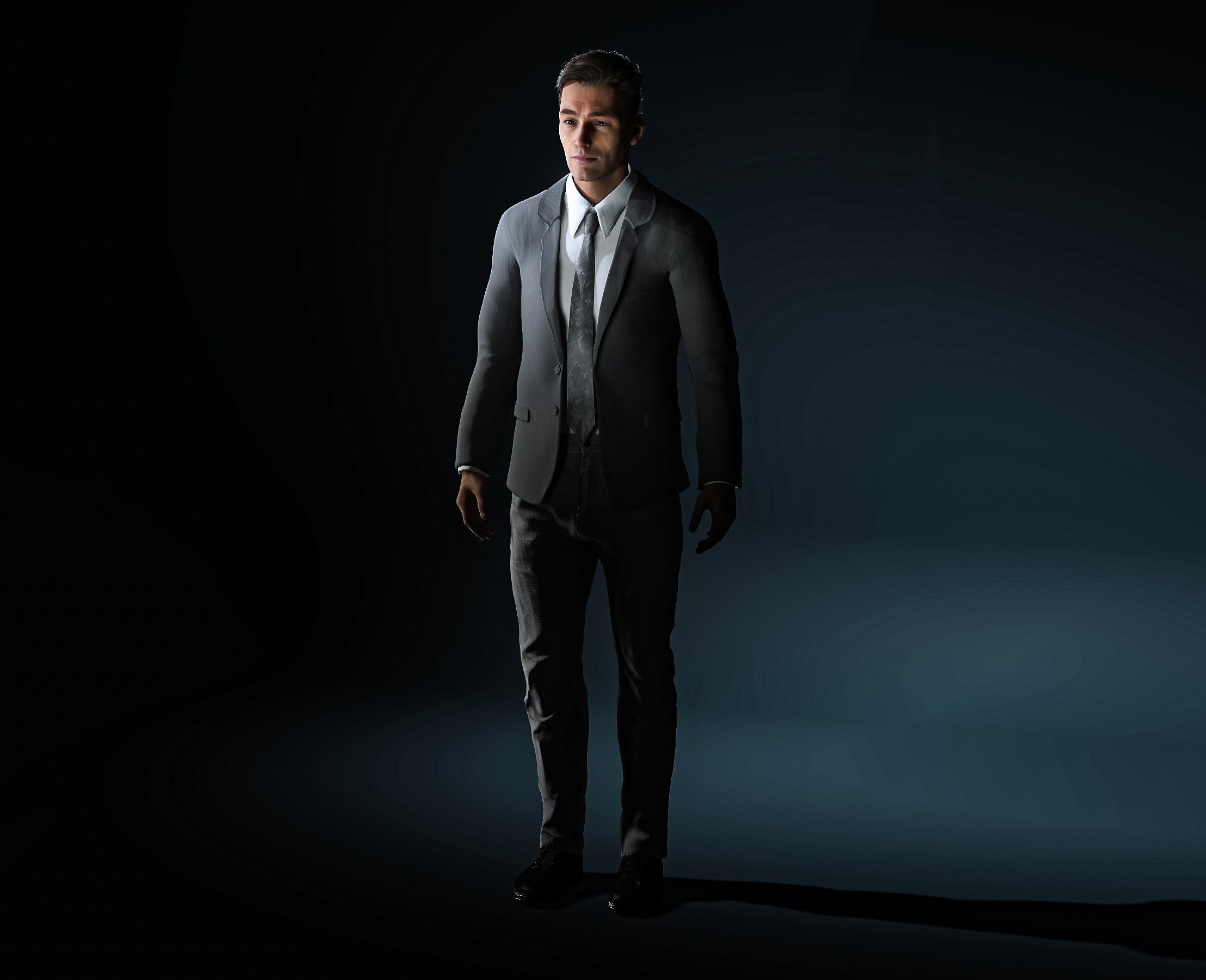 3D model High Quality Realistic Man Grey Suit VR / AR / low-poly | CGTrader