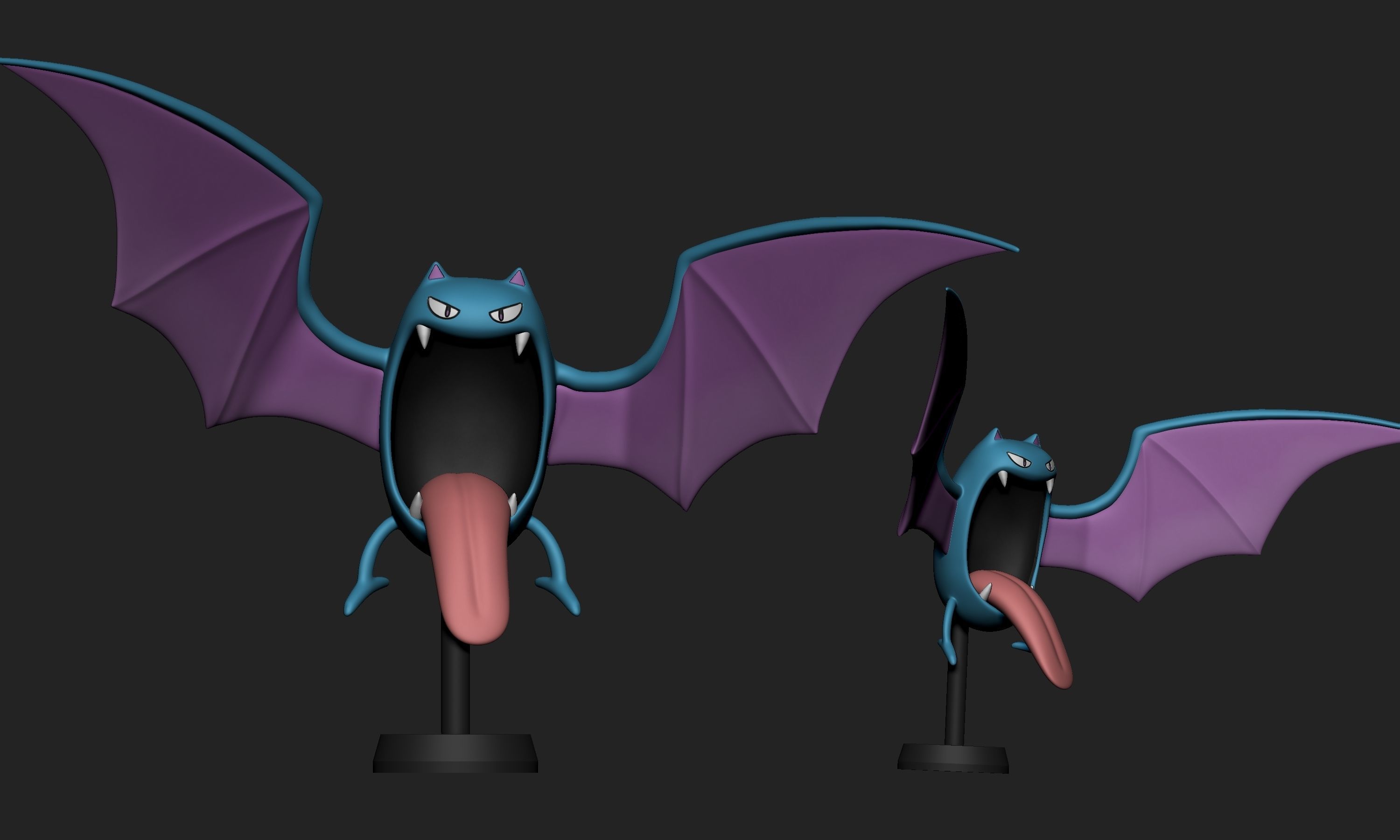Pokemon - Golbat with 2 poses 3D model 3D printable | CGTrader