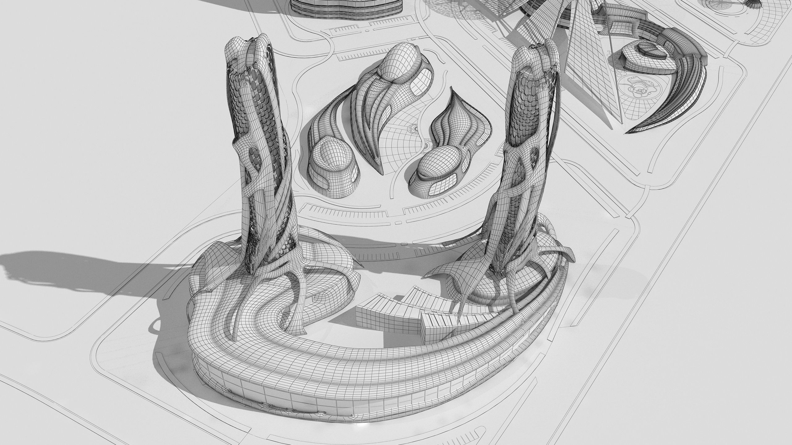 0081 - Futuristic City - 2Ds Drawing - 3Ds Files 3D model | CGTrader