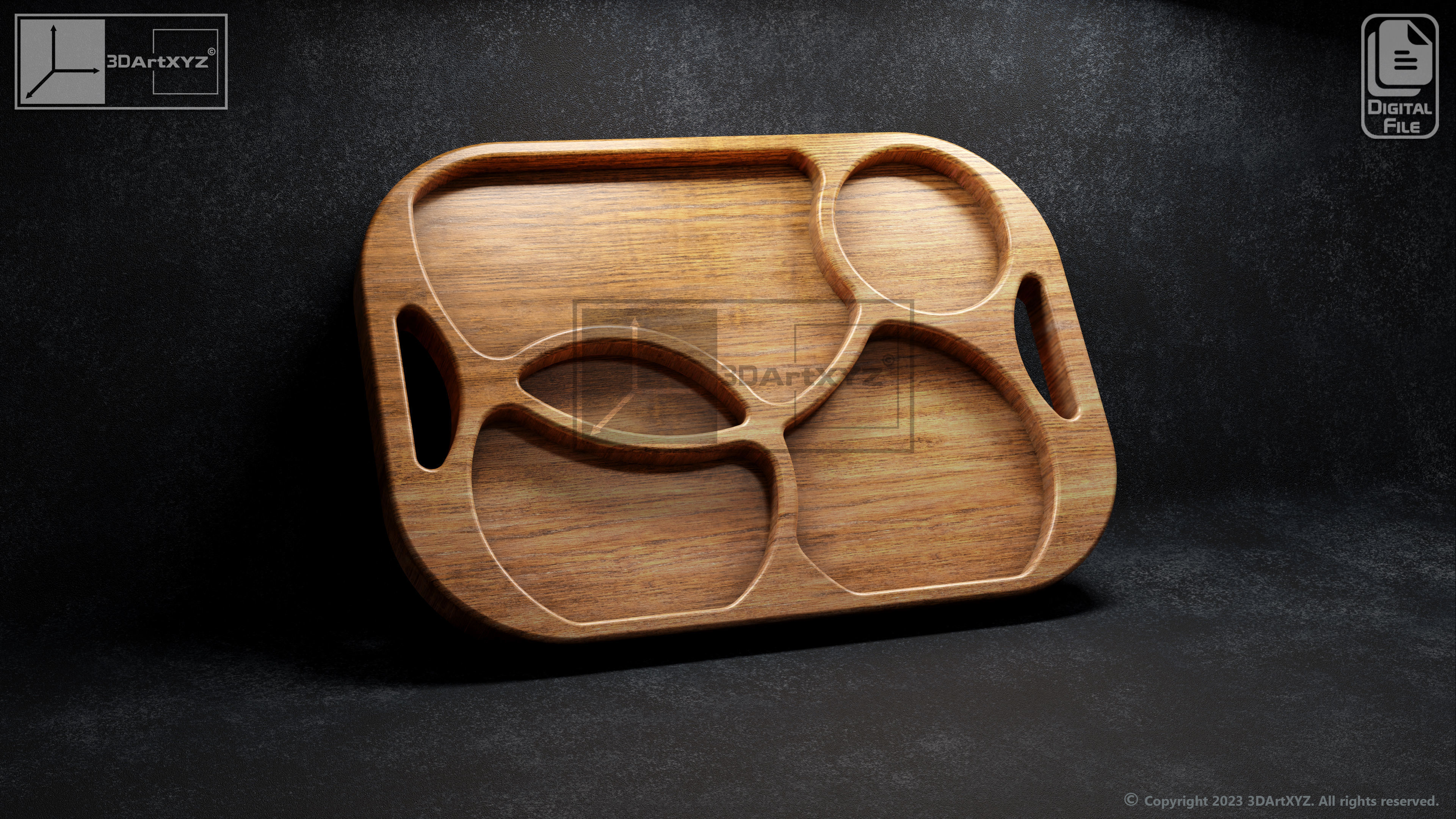 Trays Pack - CNC Files for Wood 3D model | CGTrader