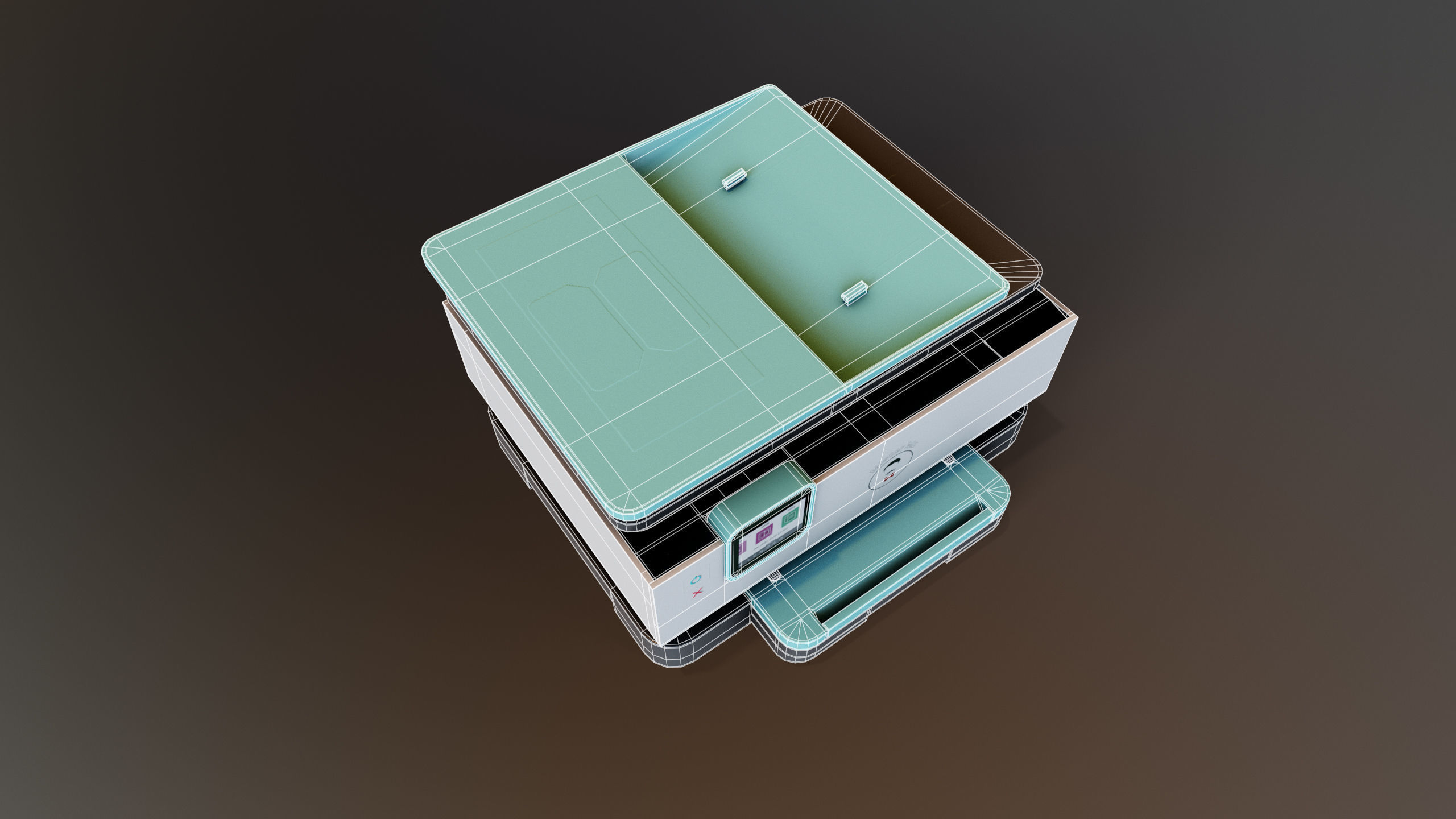 HP Office Jet Pro 8025 free VR / AR / low-poly 3D model | CGTrader