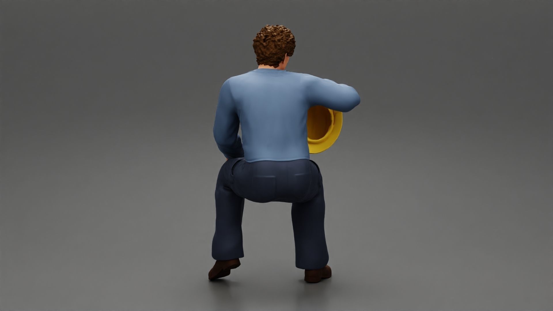 Industrial worker relaxing 3D model 3D printable | CGTrader