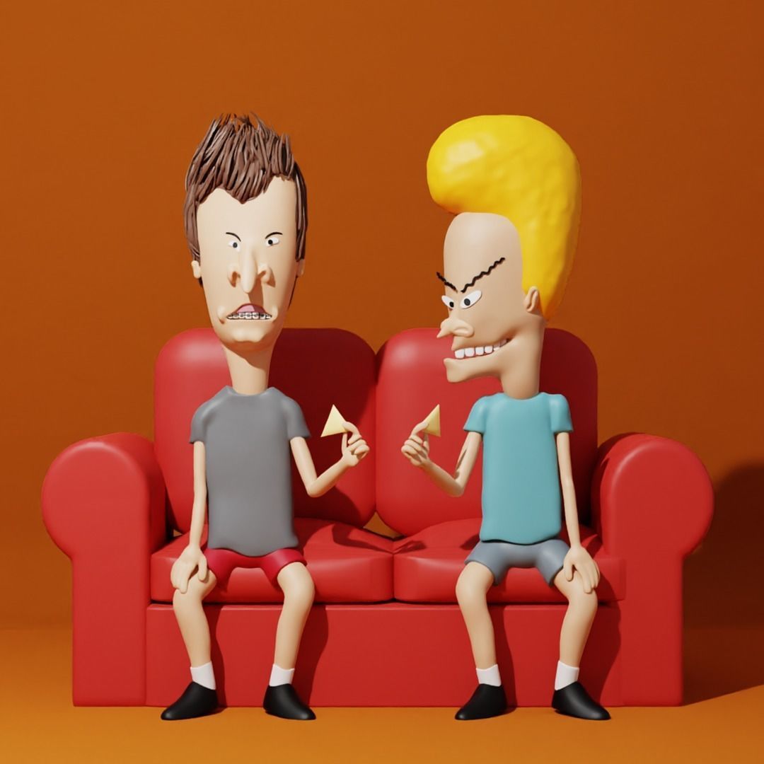 3D model 3D Beavis And Butt-Head Cartoon Characters VR / AR / low-poly ...