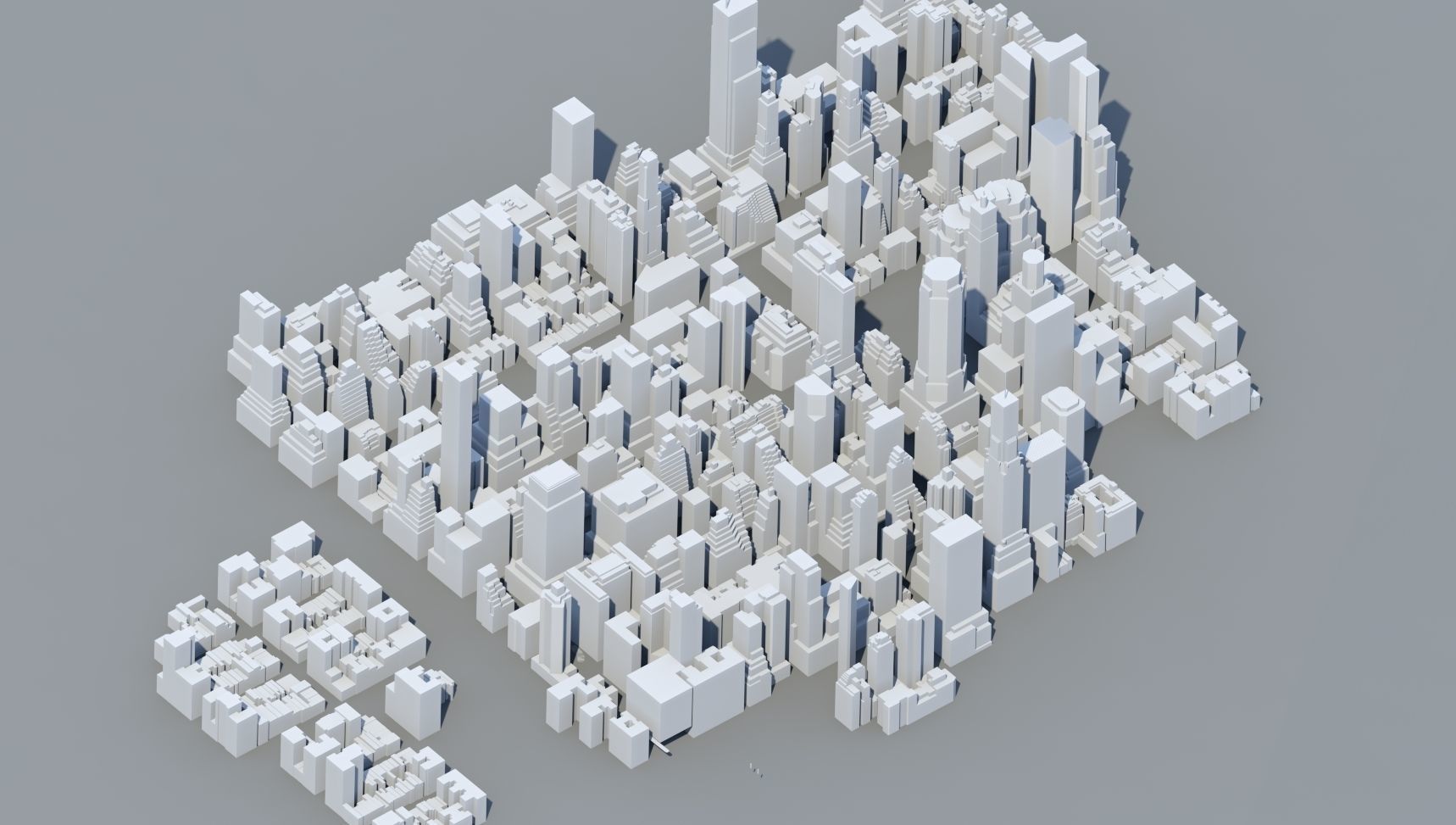 New York city lowpoly blocks kit 3D model | CGTrader