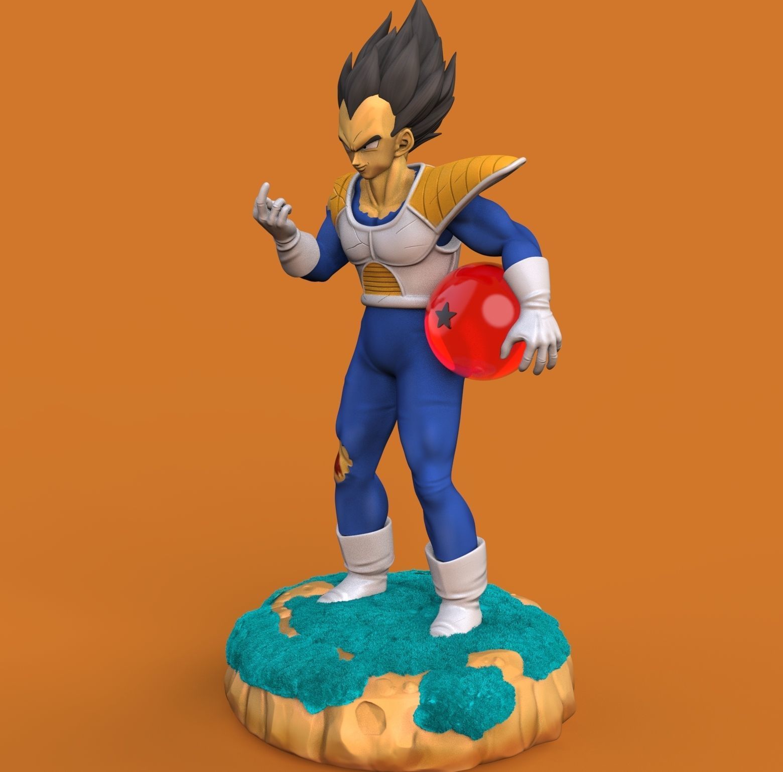 Vegeta Dragon Ball - 3D printing model 3D model 3D printable | CGTrader