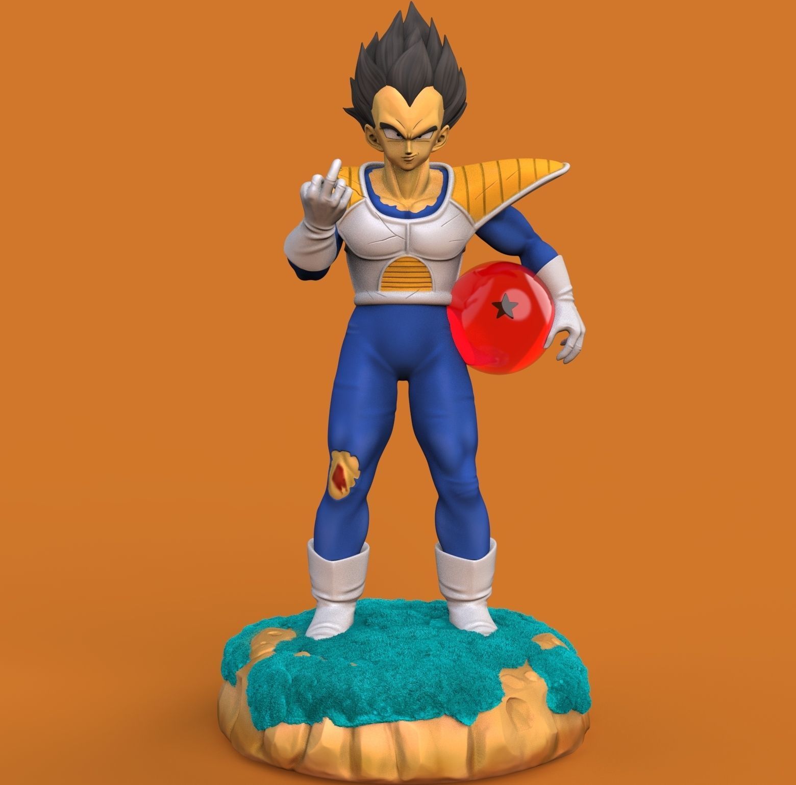 Vegeta Dragon Ball - 3D printing model 3D model 3D printable | CGTrader