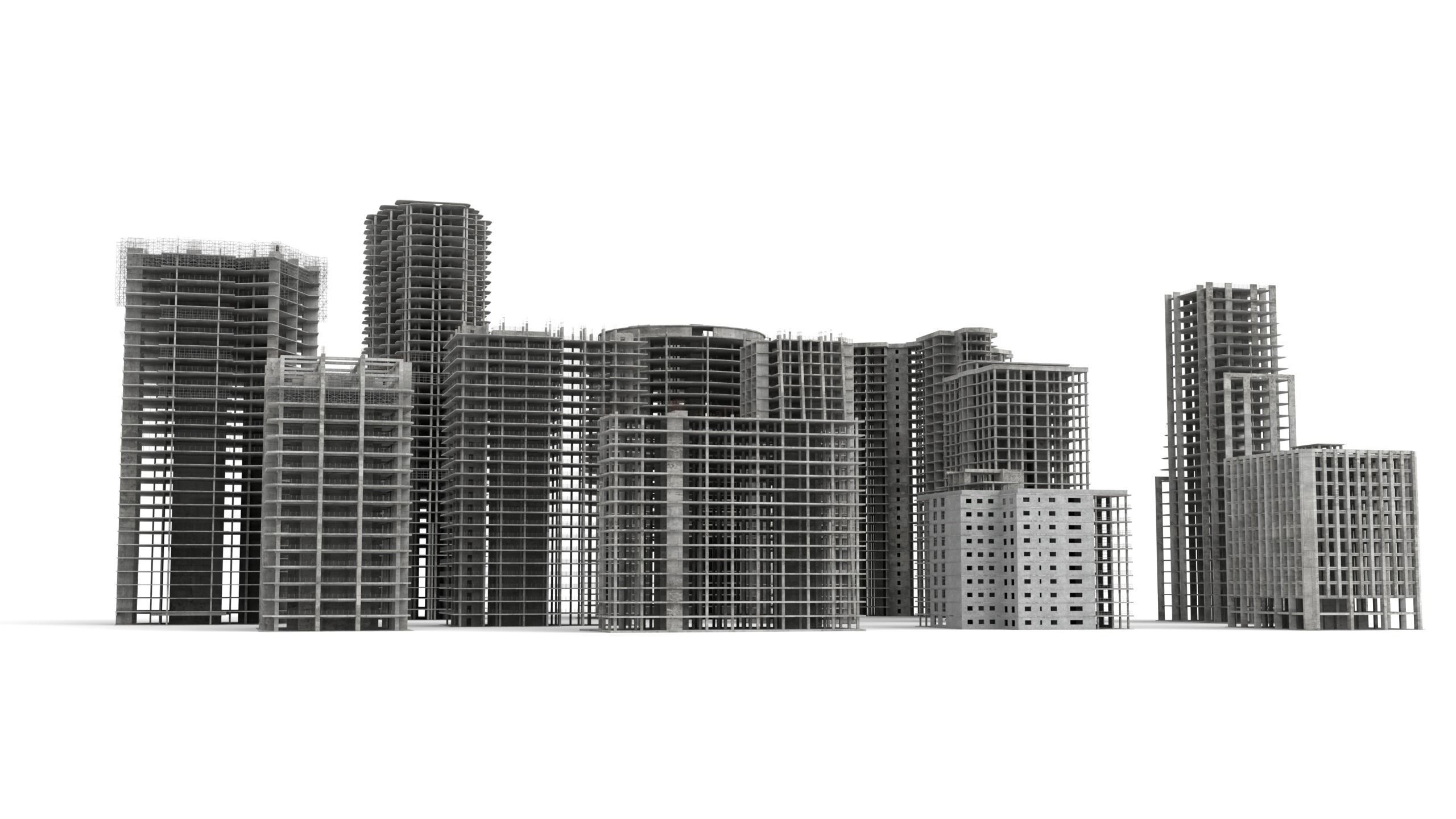 Unfinished buildings 3D model | CGTrader
