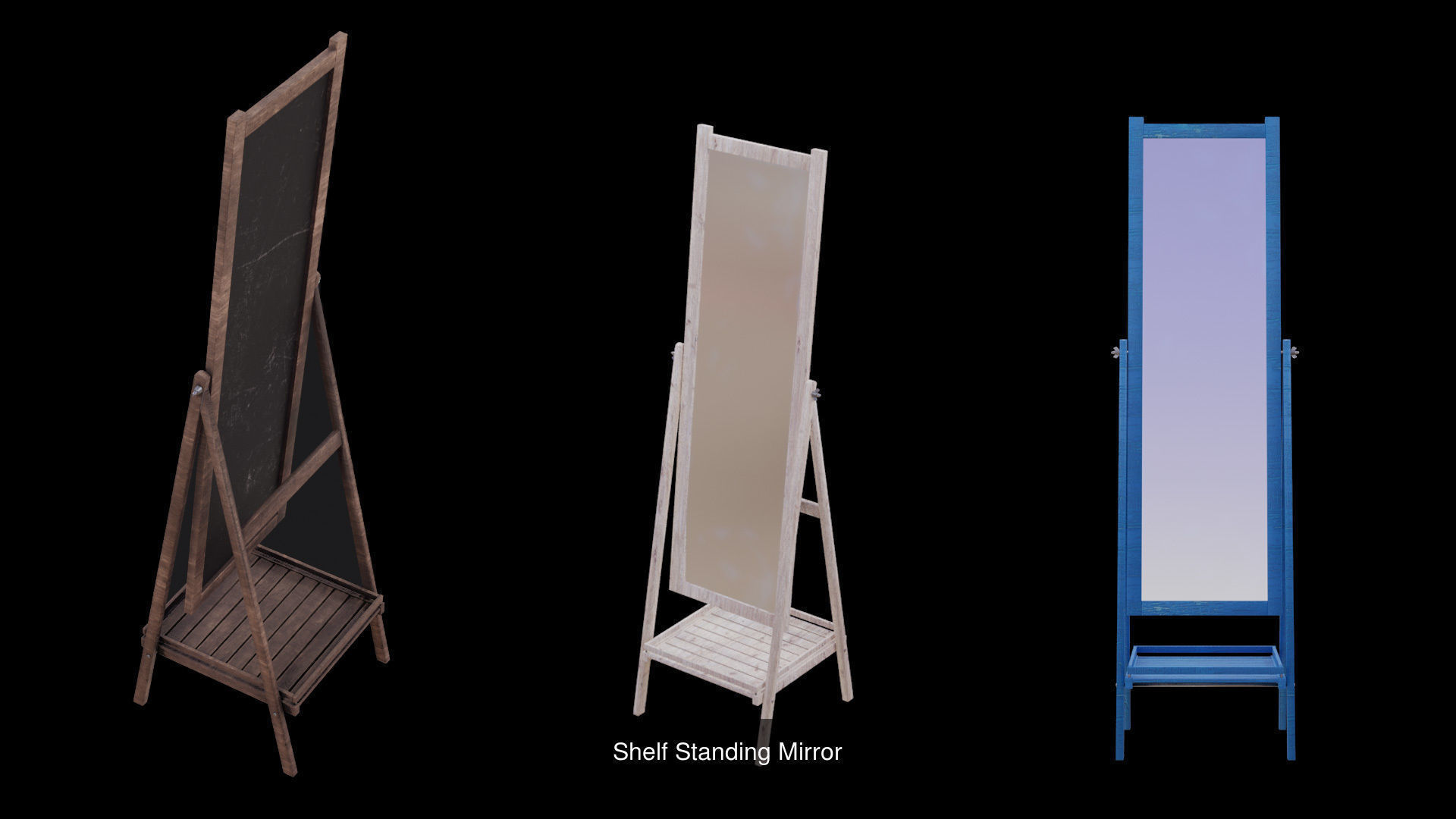 3D Model Collection Standing Mirrors VR / AR / low-poly | CGTrader