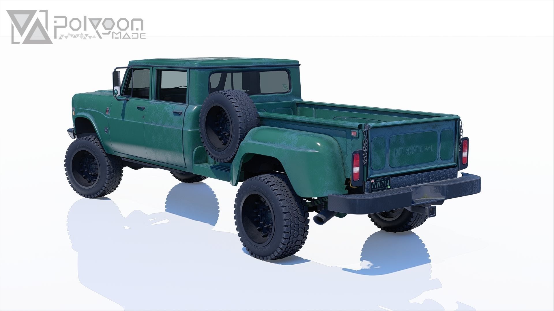 International Harvester Travelette Stepside Crew Cab 3D model | CGTrader