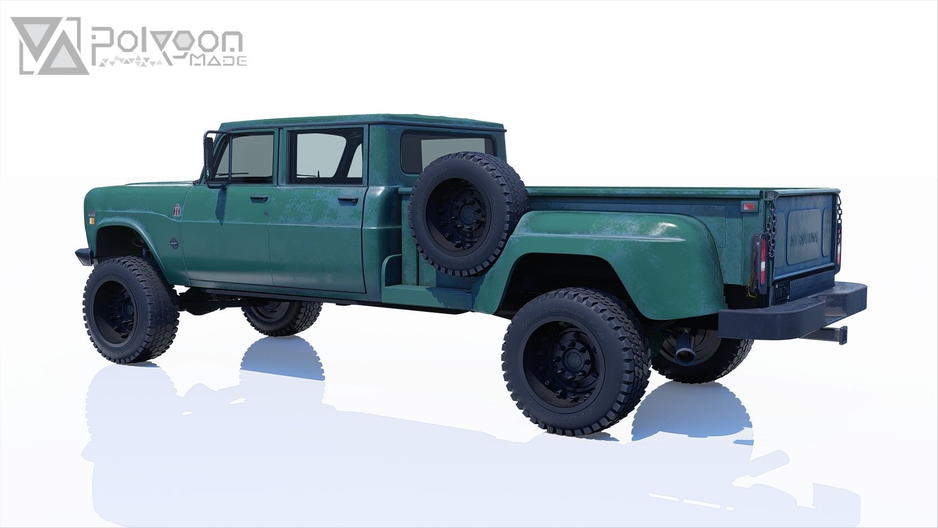 International Harvester Travelette Stepside Crew Cab 3D model | CGTrader