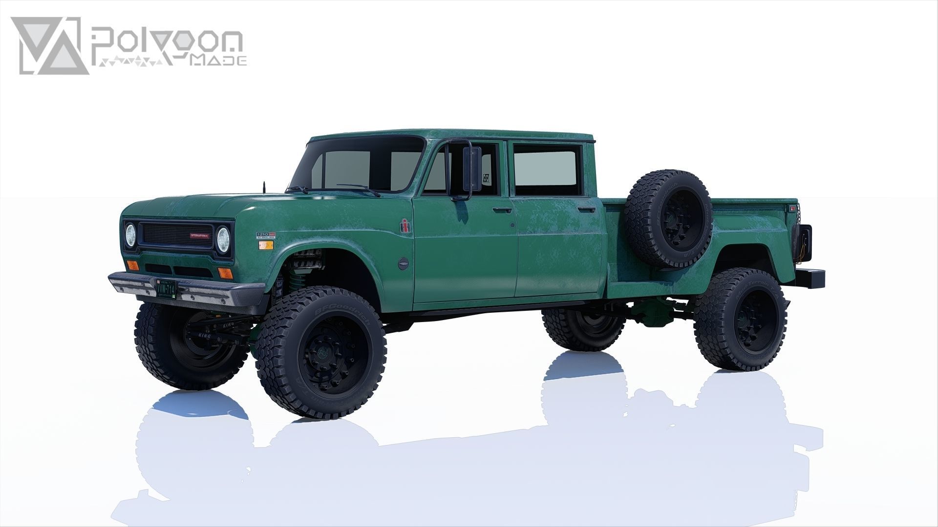 International Harvester Travelette Stepside Crew Cab 3D model | CGTrader