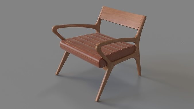 Allegro Wood And Leather Chair 3D model | CGTrader