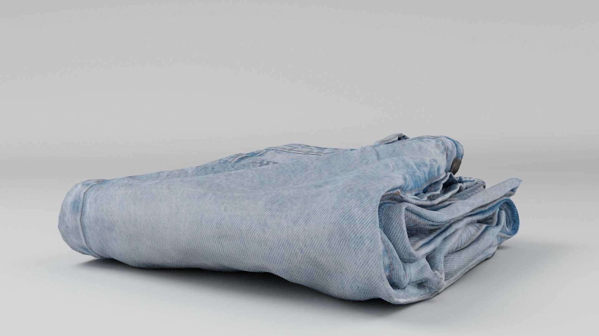 folded blue jeans for wardrobe clothing 3D model | CGTrader