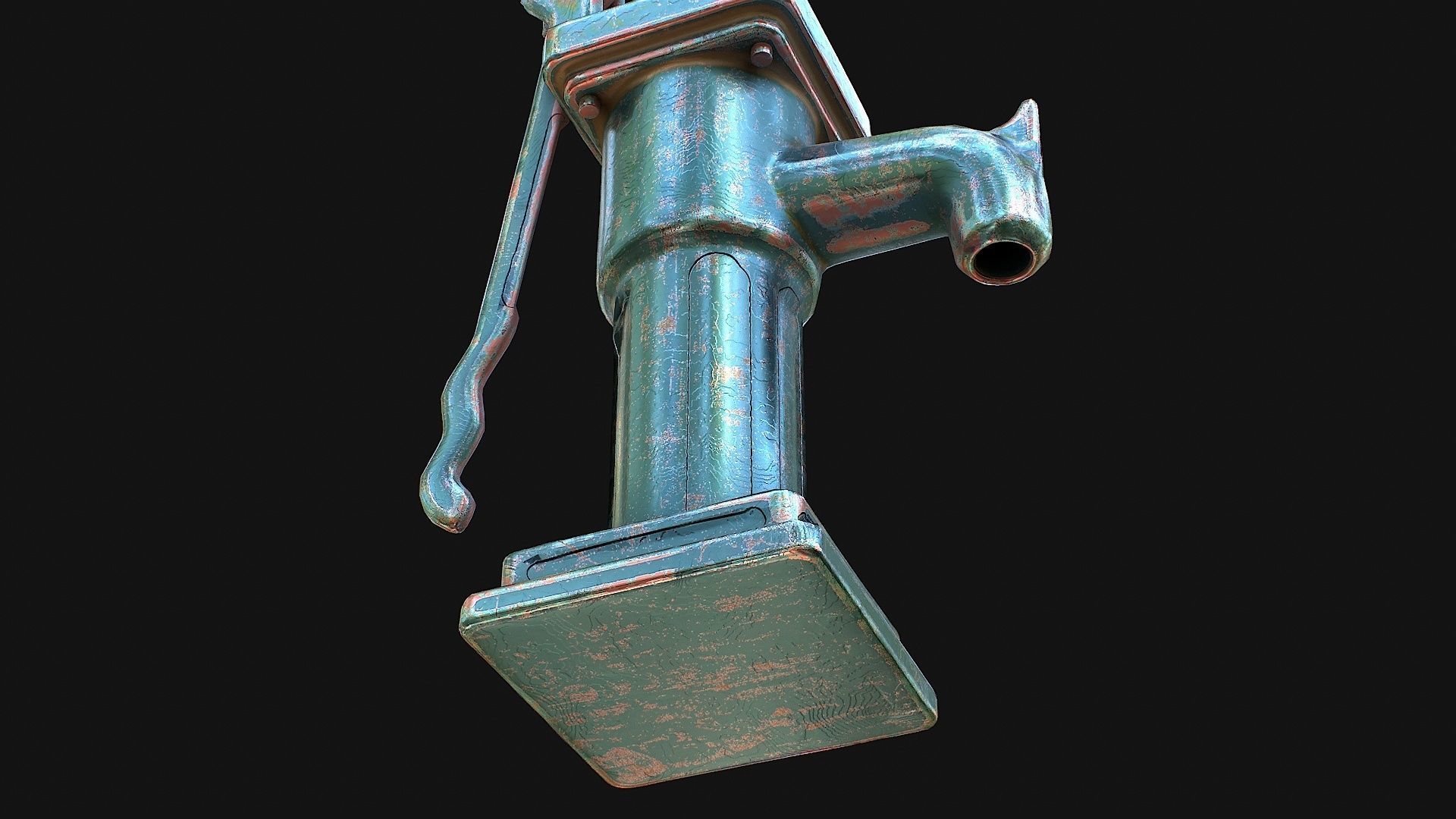 3D model Asian Village Tube Well - Water Hand Pump VR / AR / low-poly | CGTrader