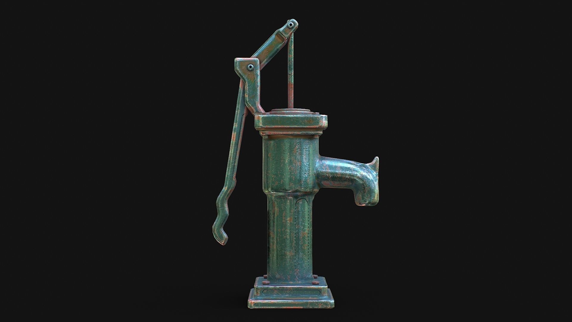3D model Asian Village Tube Well - Water Hand Pump VR / AR / low-poly | CGTrader