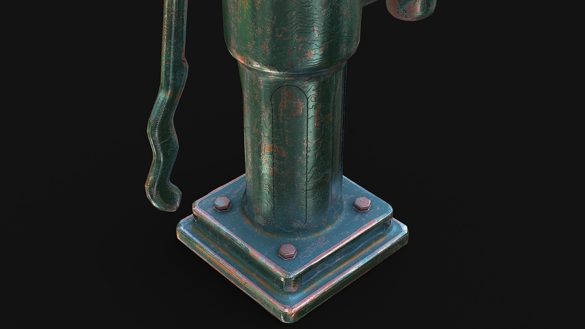 3D model Asian Village Tube Well - Water Hand Pump VR / AR / low-poly | CGTrader