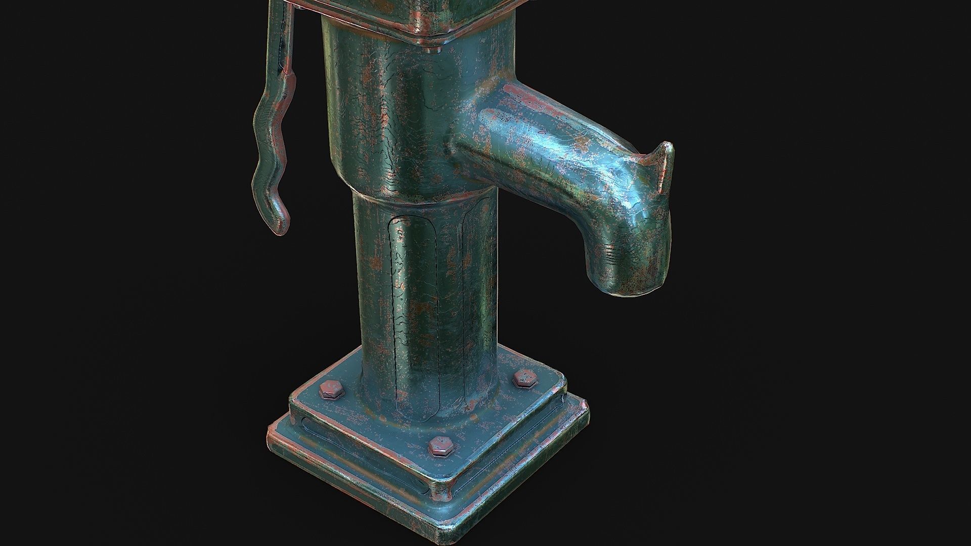 3D model Asian Village Tube Well - Water Hand Pump VR / AR / low-poly | CGTrader