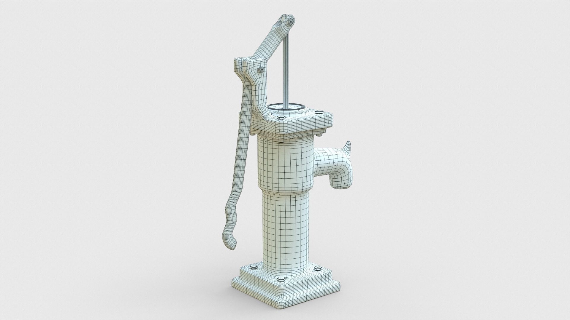 3D model Asian Village Tube Well - Water Hand Pump VR / AR / low-poly | CGTrader