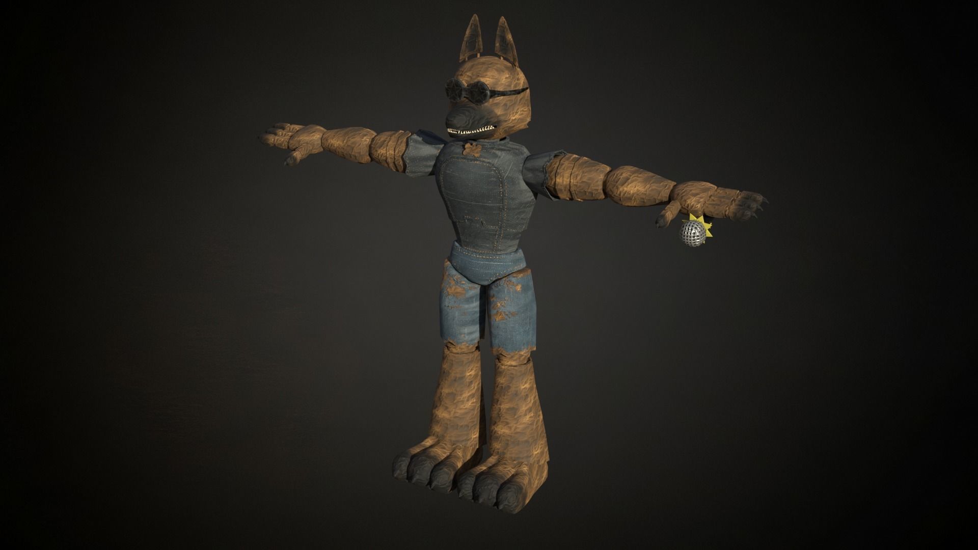 3D model Fnaf like dog singer animatronic VR / AR / low-poly | CGTrader