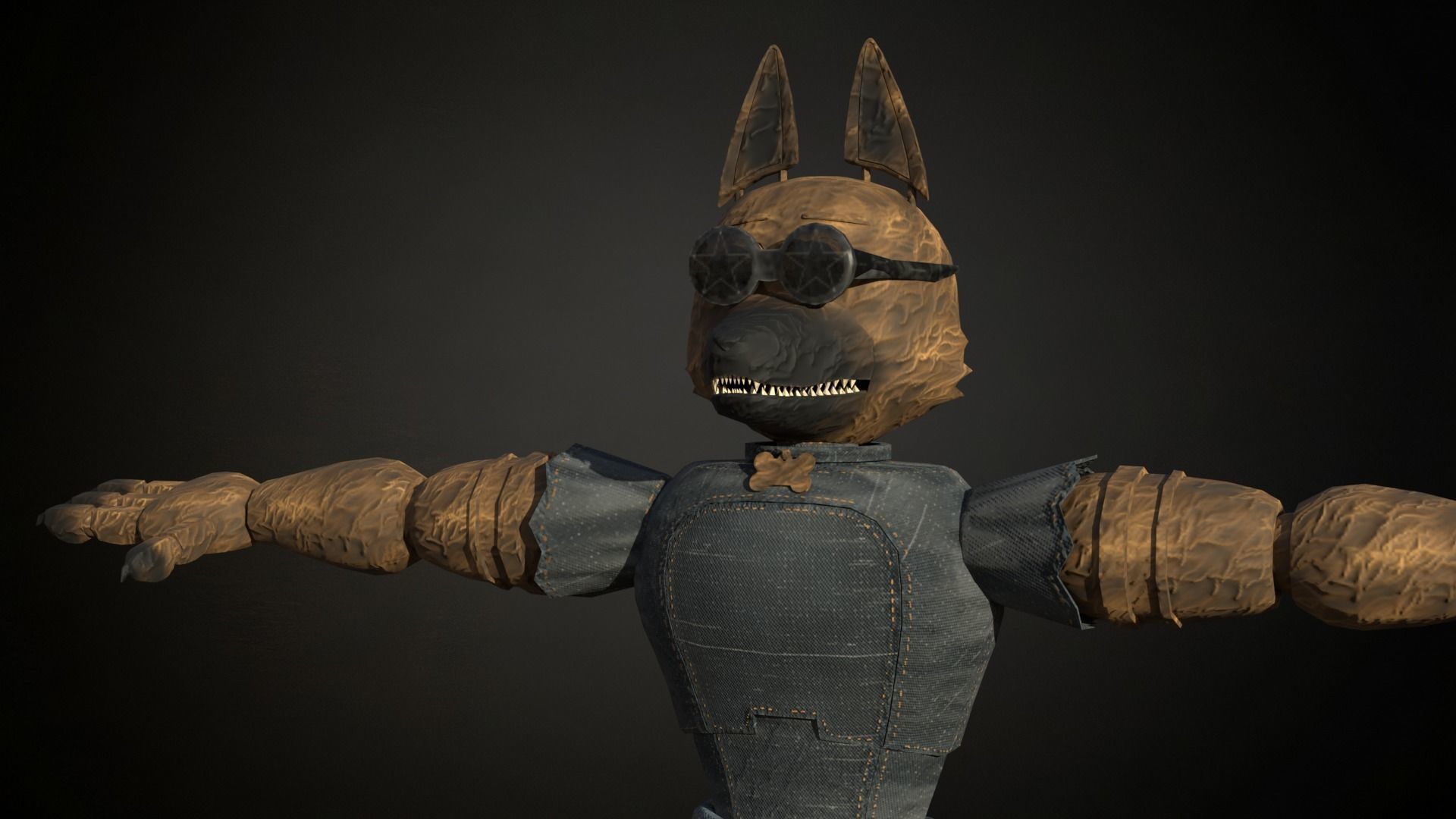 3D model Fnaf like dog singer animatronic VR / AR / low-poly | CGTrader
