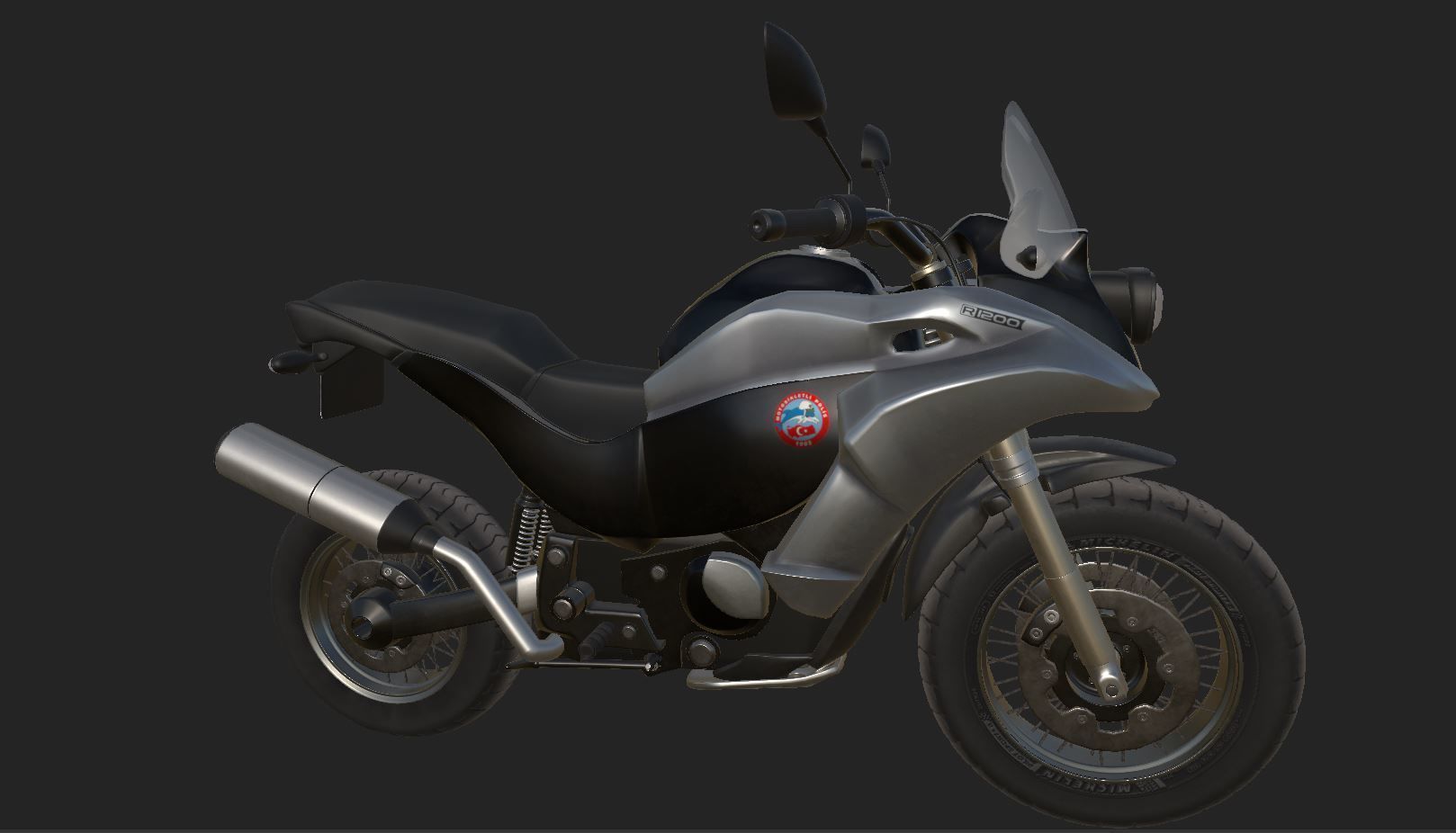police motorcycle turkey free 3D model | CGTrader