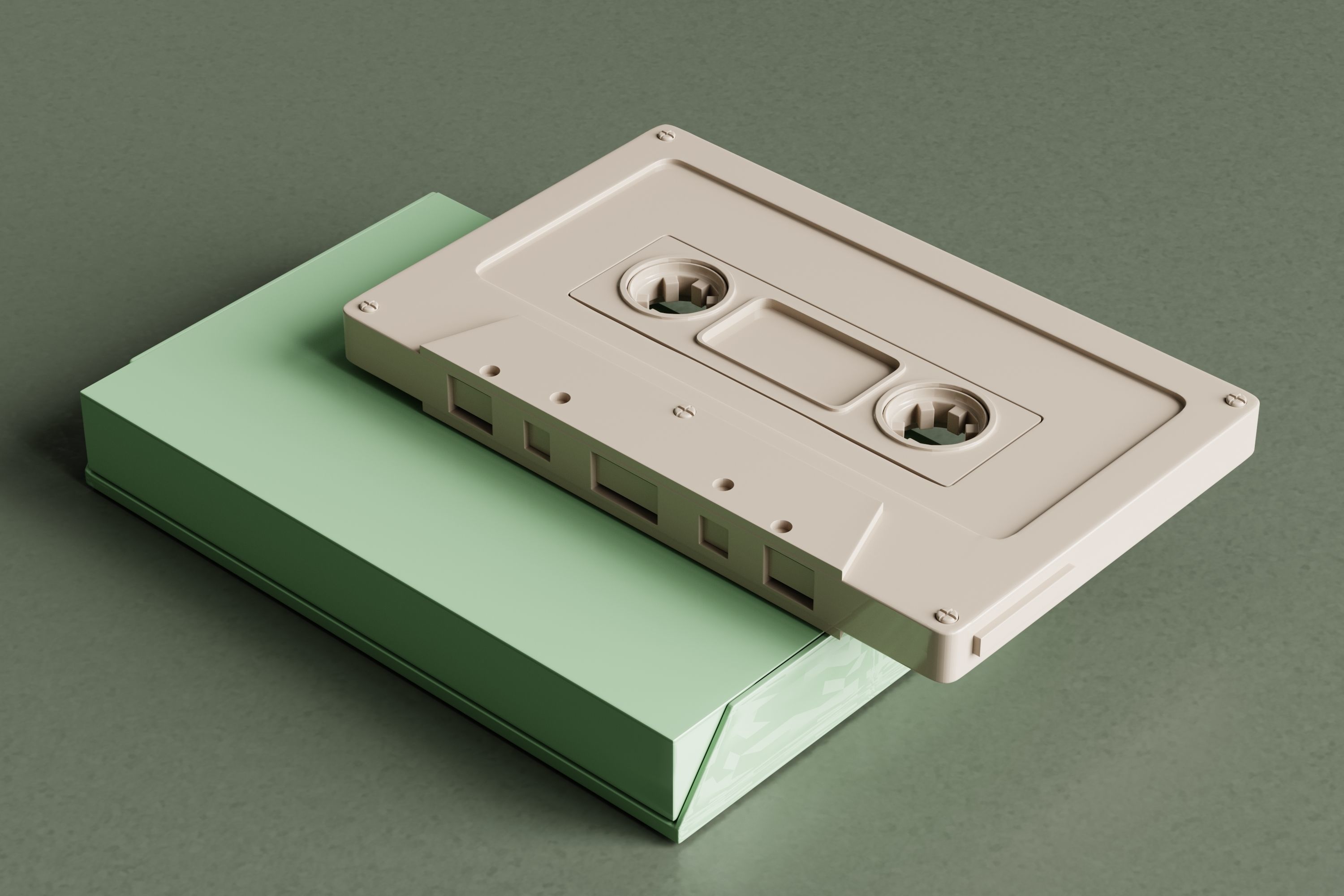 3D model cassette tape and box VR / AR / low-poly | CGTrader