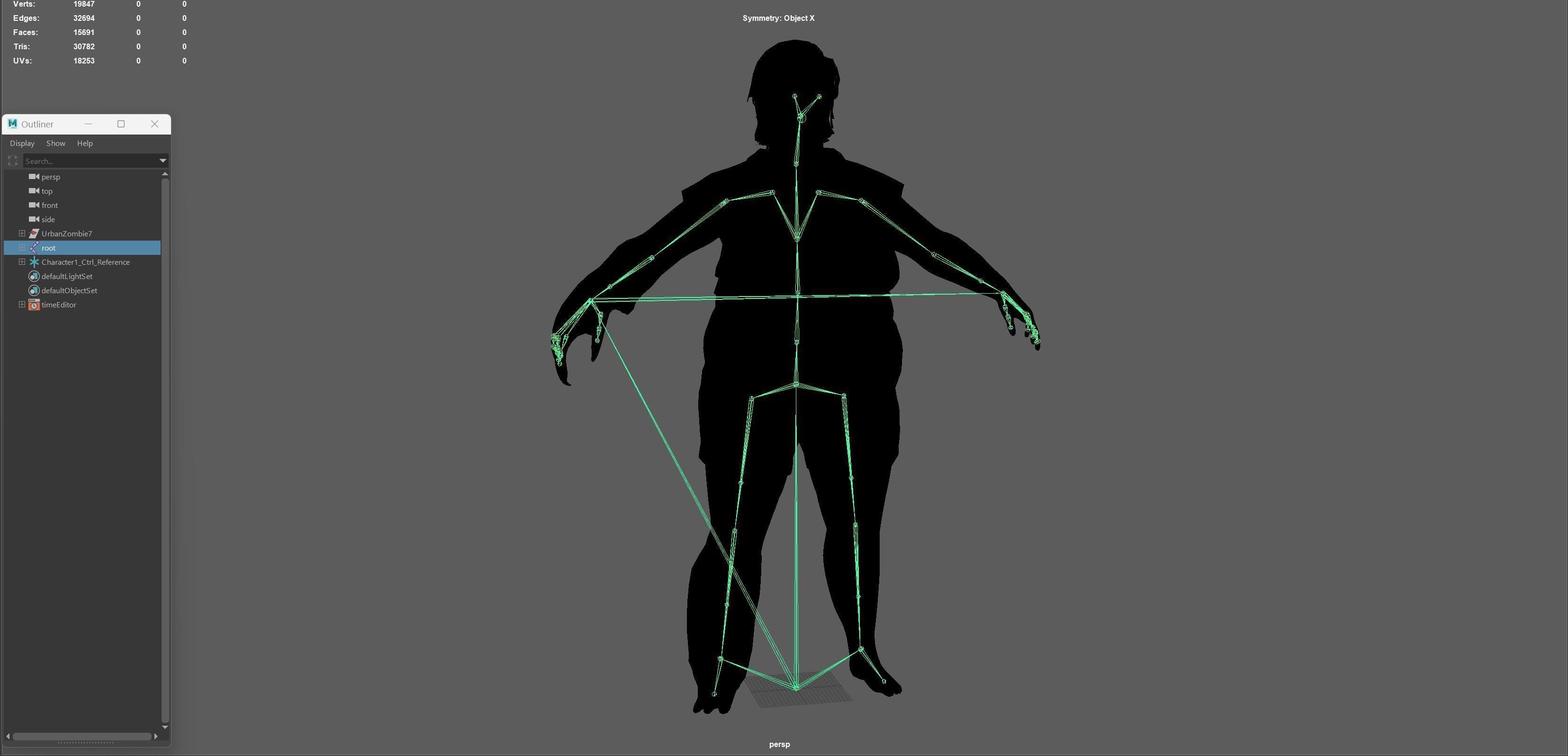 3D model Urban Zombie 7 for pack VR / AR / low-poly rigged animated ...